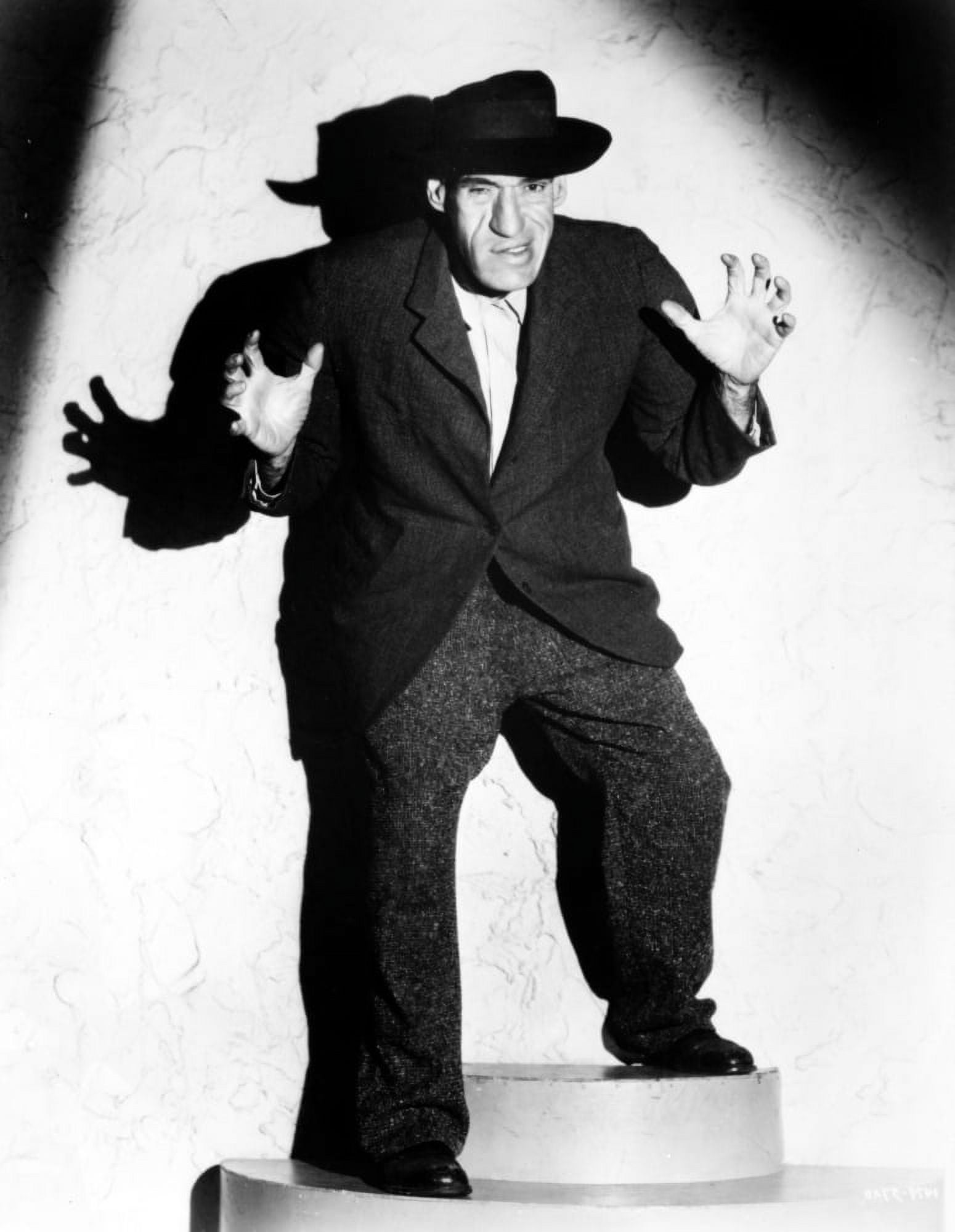 Rondo Hatton standing in Black Suit Photo Print (24 x 30) - Walmart.com