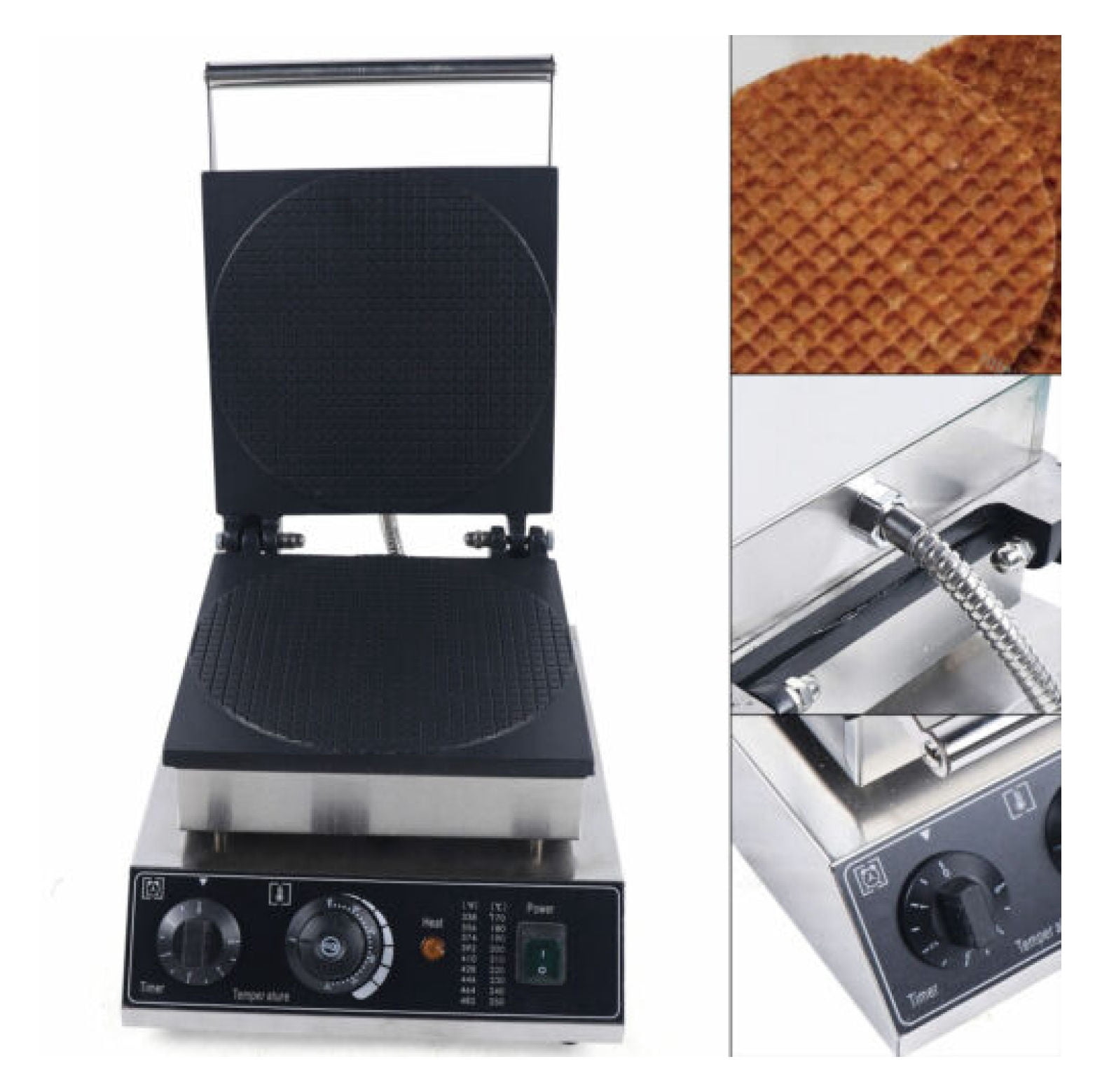 Rongfun 110V 1750W Electric Dutch Stroopwafels Baker Maker Machine ...