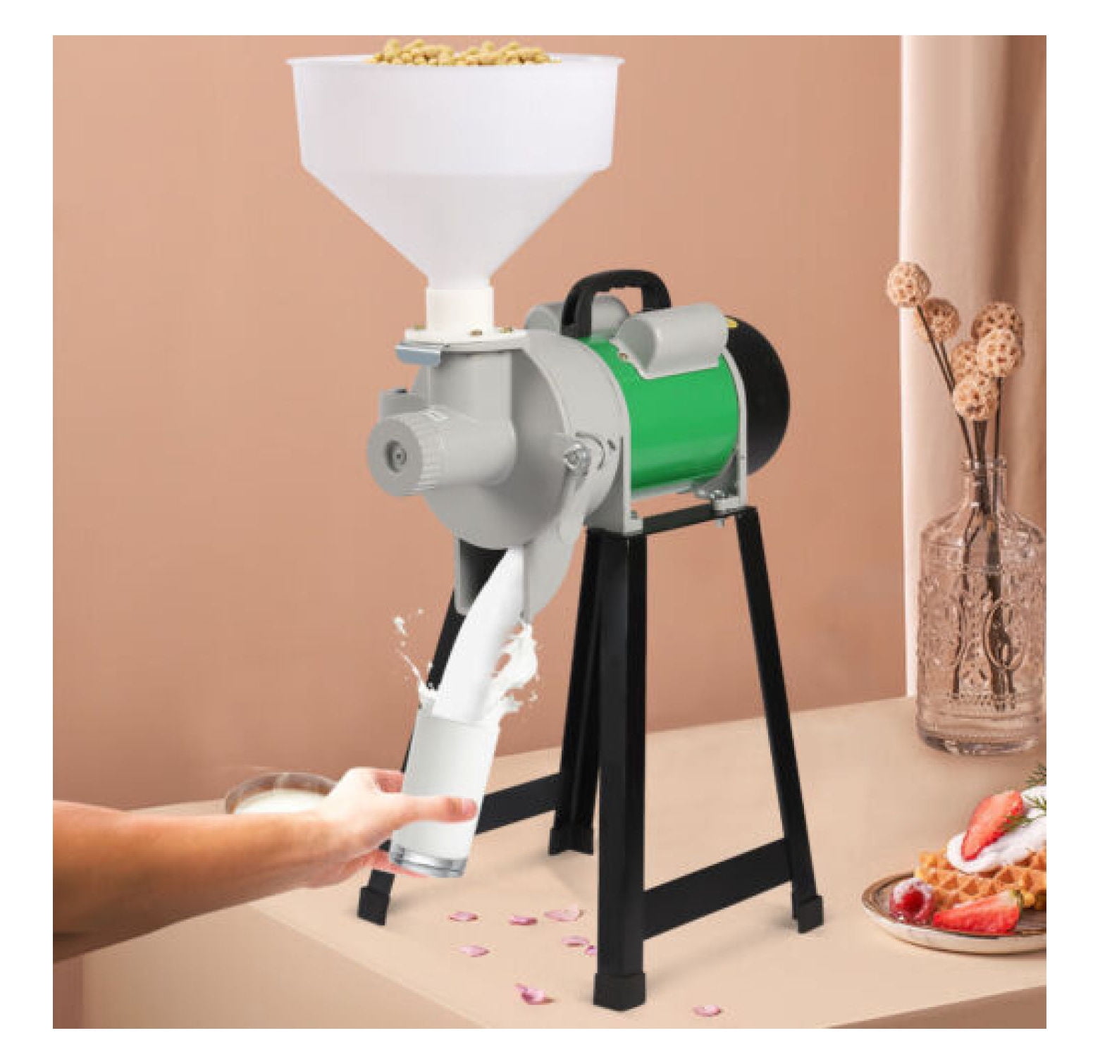 Rongfun 110V Electric Grinder Mill Grain Corn Wheat Feed/Flour Wet&Dry ...