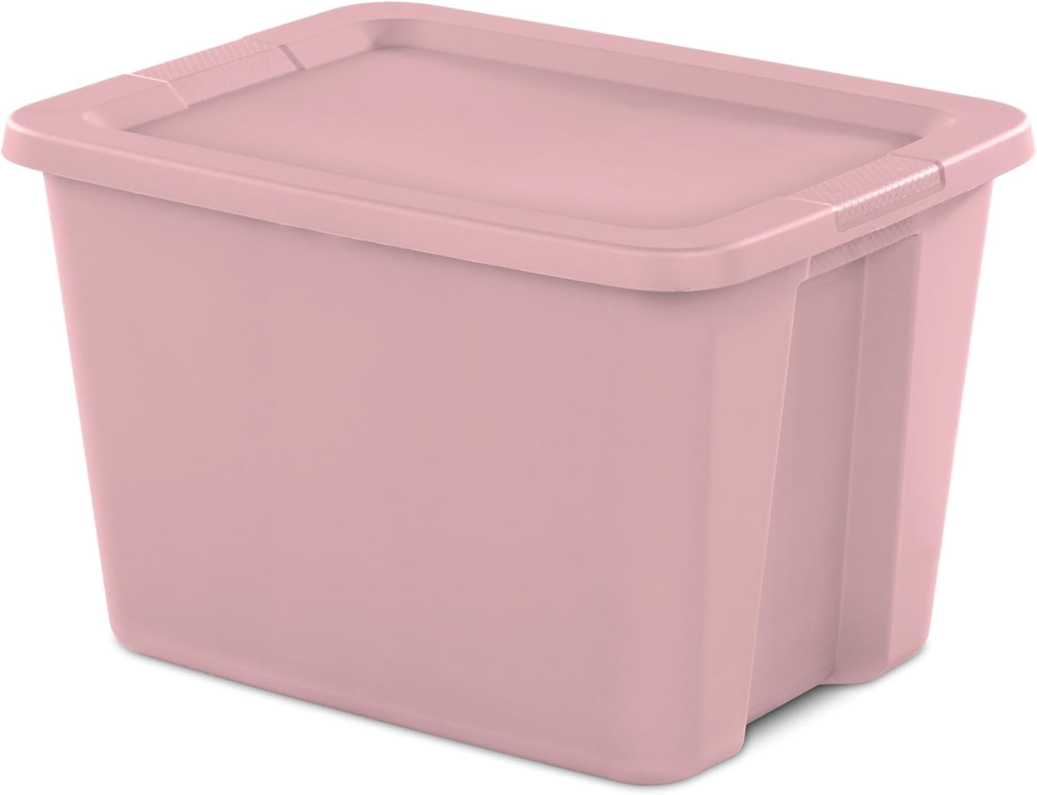 Rongfun 18 Gallon Tote Box Plastic, Blush Pink, Large Storage Bin with ...