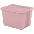 Rongfun 18 Gallon Tote Box Plastic, Blush Pink, Large Storage Bin with ...