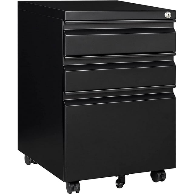 Rongfun 2 Drawer File Cabinet with Lock,Rolling File Cabinet,White File ...