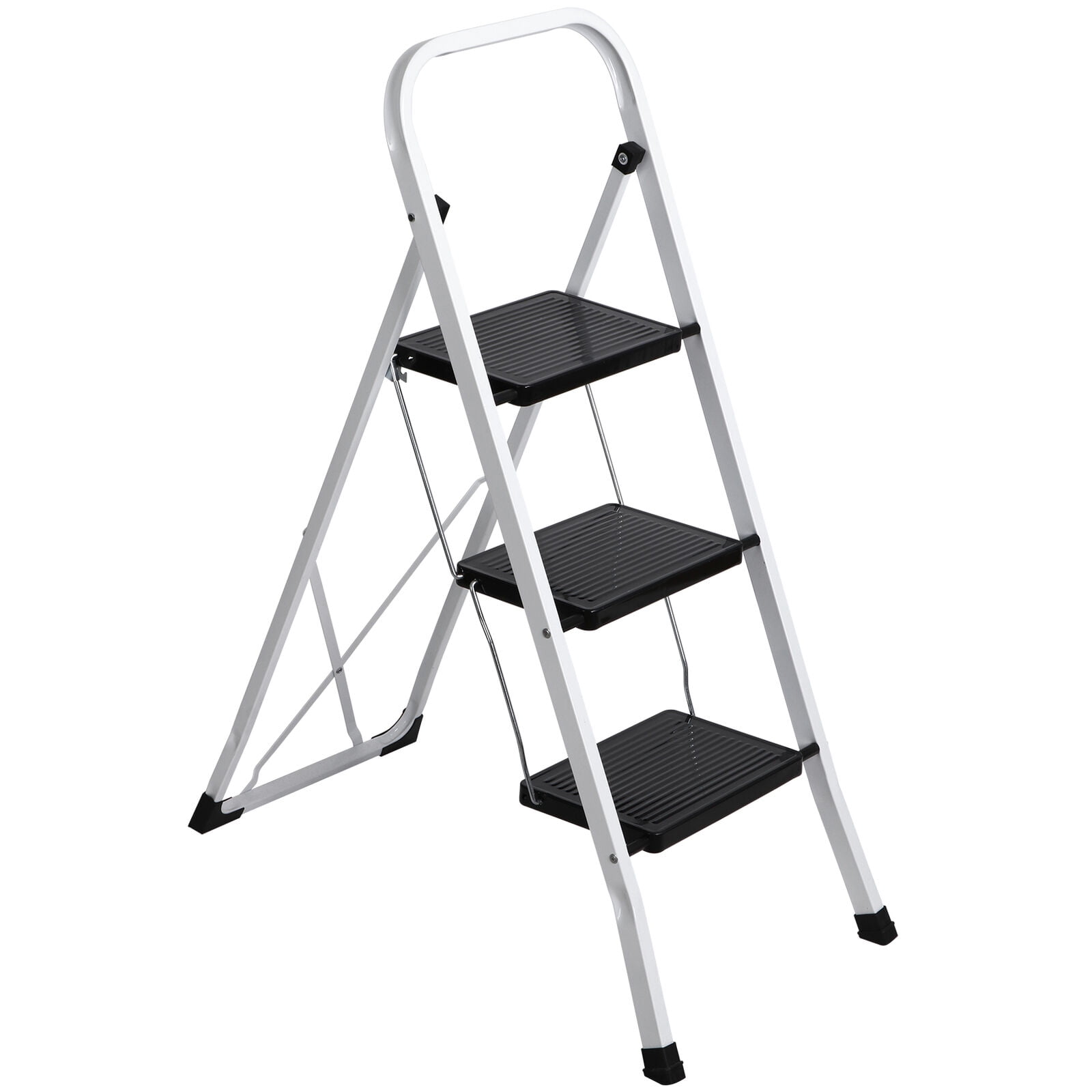 Rongfun 3 Step Ladder, Folding Step Stool with Wide Anti-Slip Pedal ...