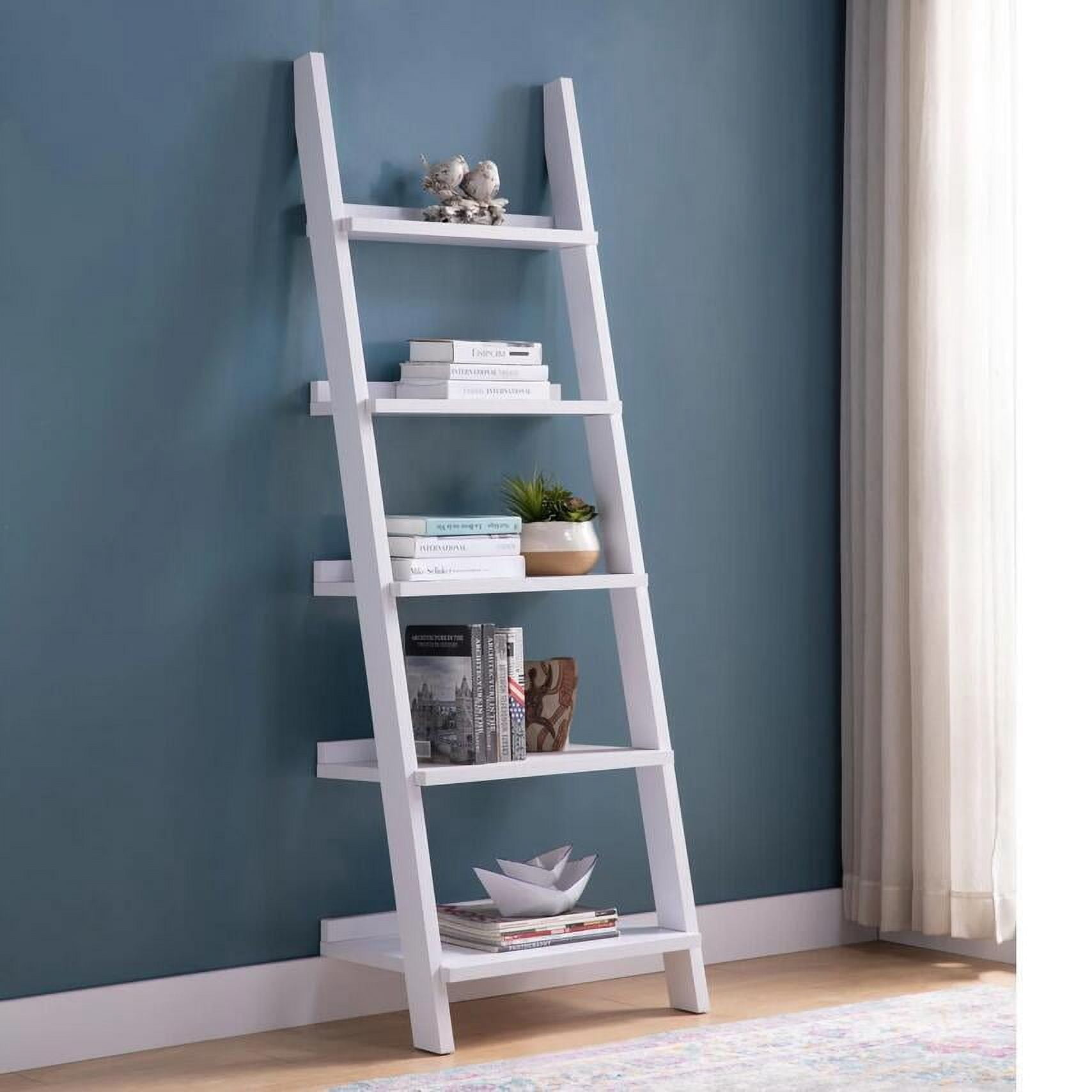 Rongfun 5-Tier Ladder Shelf Ladder Bookshelf Plant & Flower Stand ...
