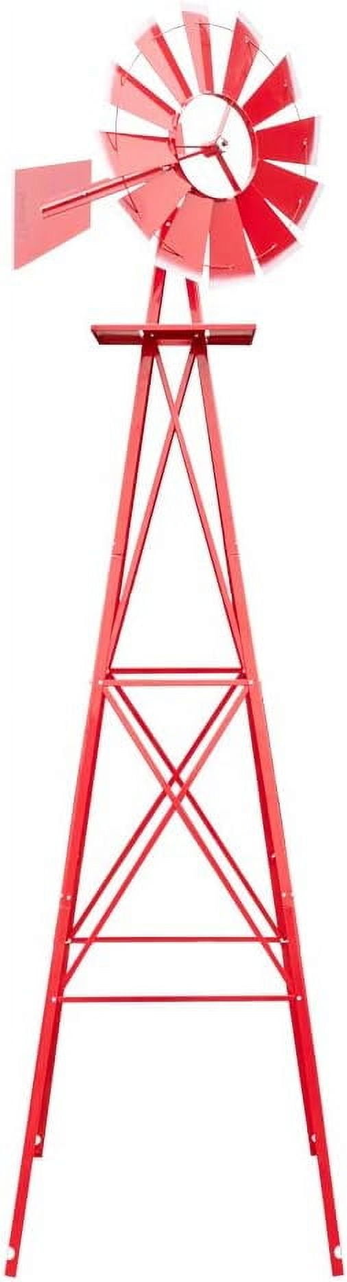 Rongfun 8FT Metal Windmill Ornamental Spinner Backyard Garden ...