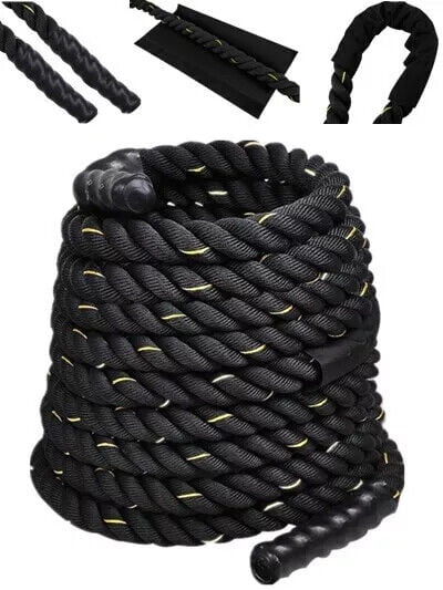 Rongfun Battle Ropes, Workout Rope with Cover, Steel Anchor & Strap ...