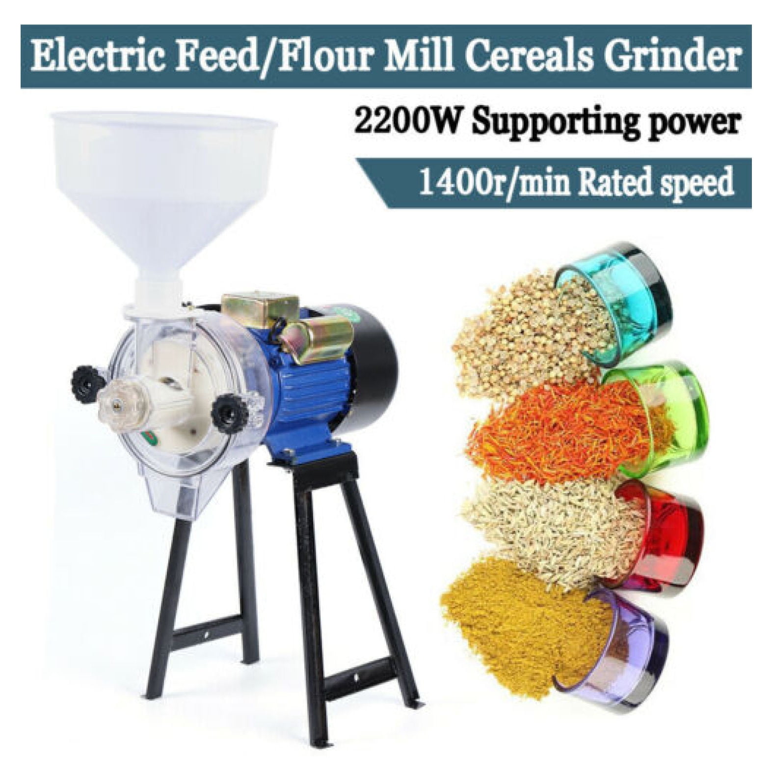 Rongfun Electric Grinder Mill Grain Corn 3000W Wheat Feed/Flour Wet ...