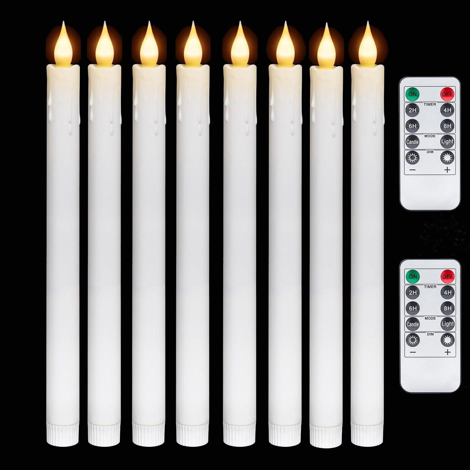 Rongfun Flameless Taper Candles, Battery Operated Taper Window Candles ...