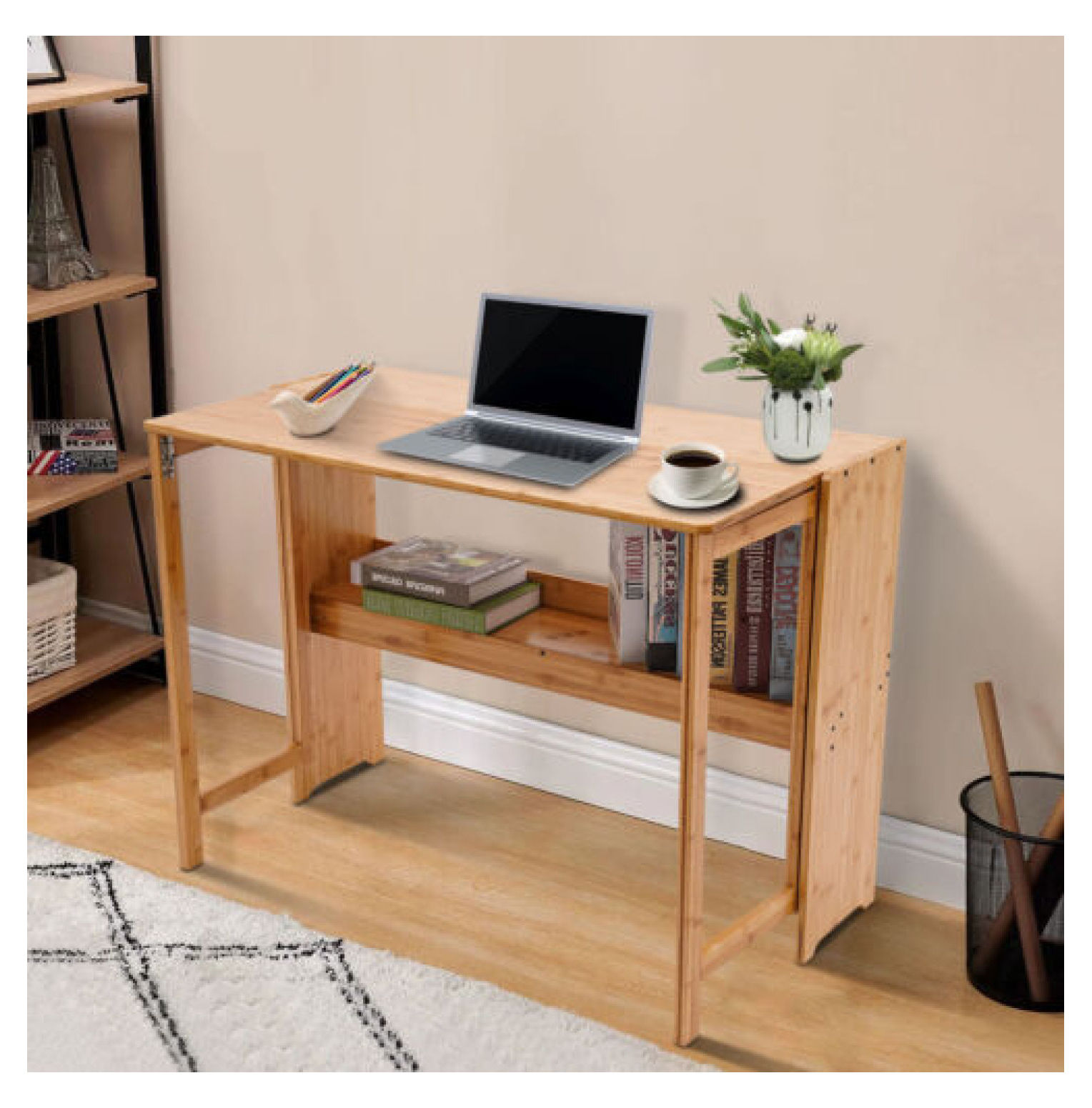 Rongfun Modern Solid Wood Kitchen Rectangular Floor Standing Dining ...