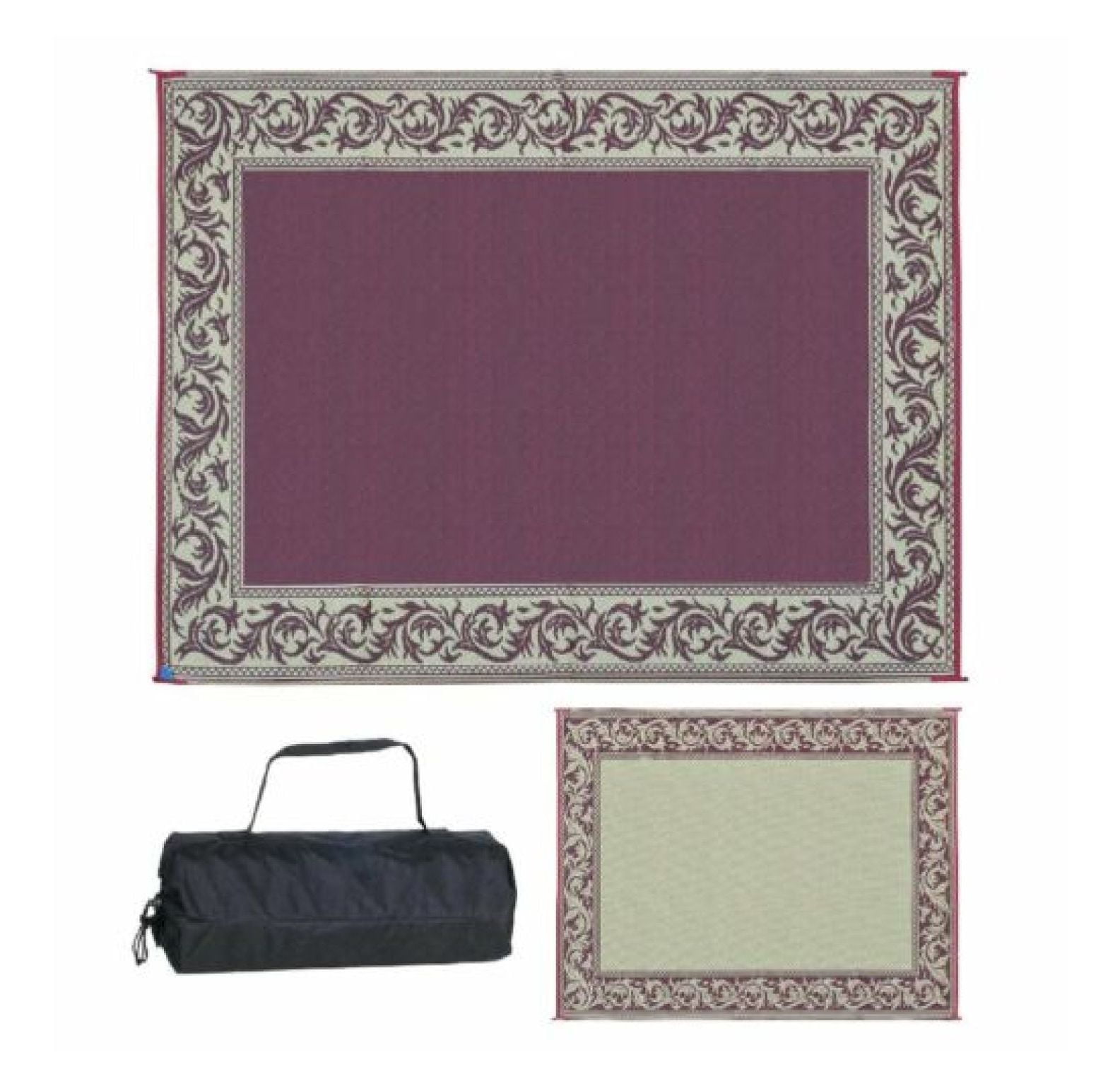 Rongfun Outdoor Patio Deck RV Mat Reversible Rug 9x12 ft Foldable ...