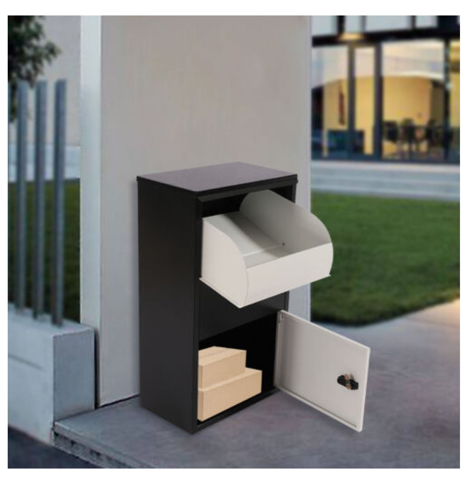 Rongfun Parcel Drop Box Package Mailbox Porch Express with Lockable ...