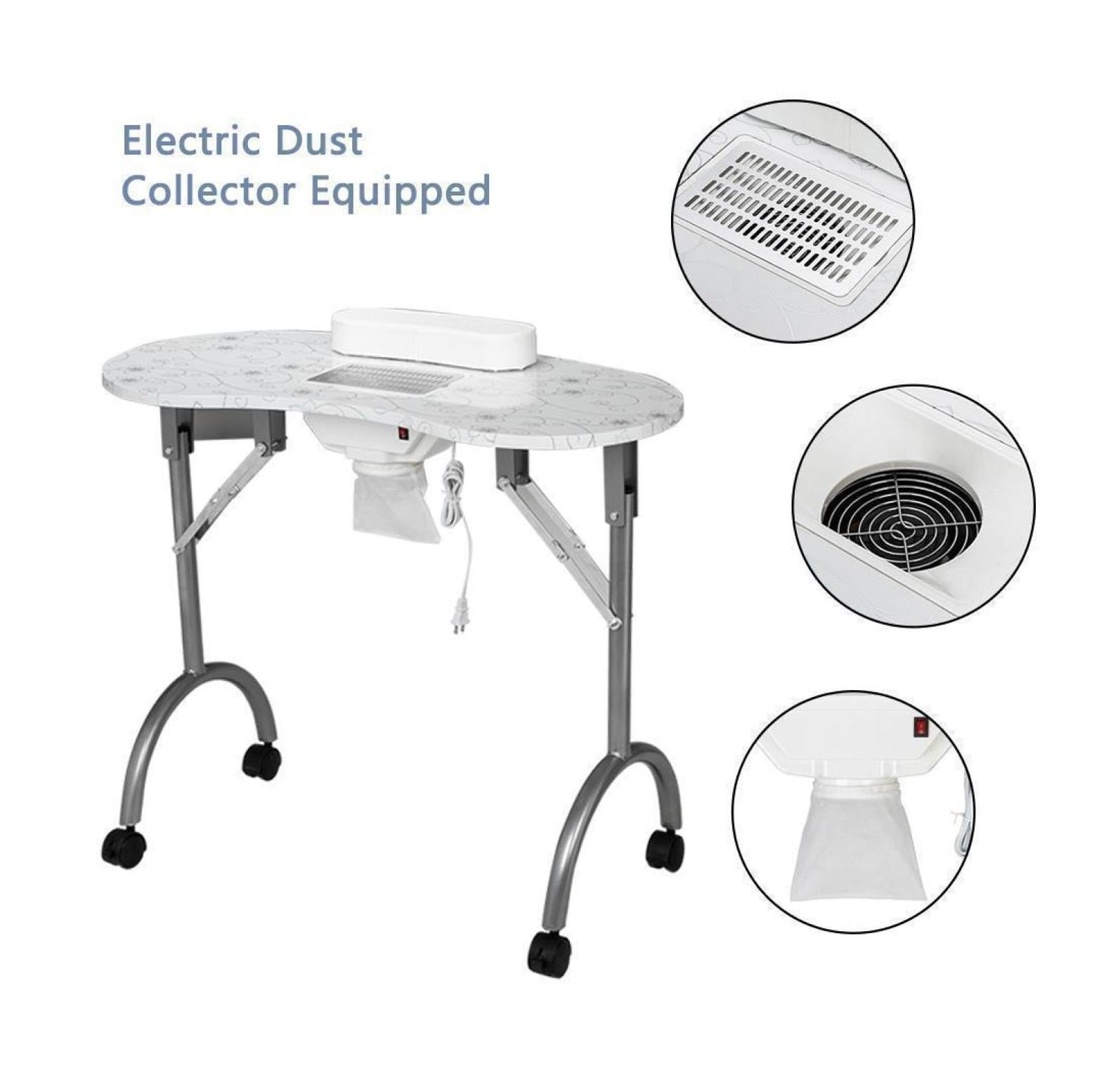 Rongfun Portable & Foldable Manicure Table Nail Table Desk with ...