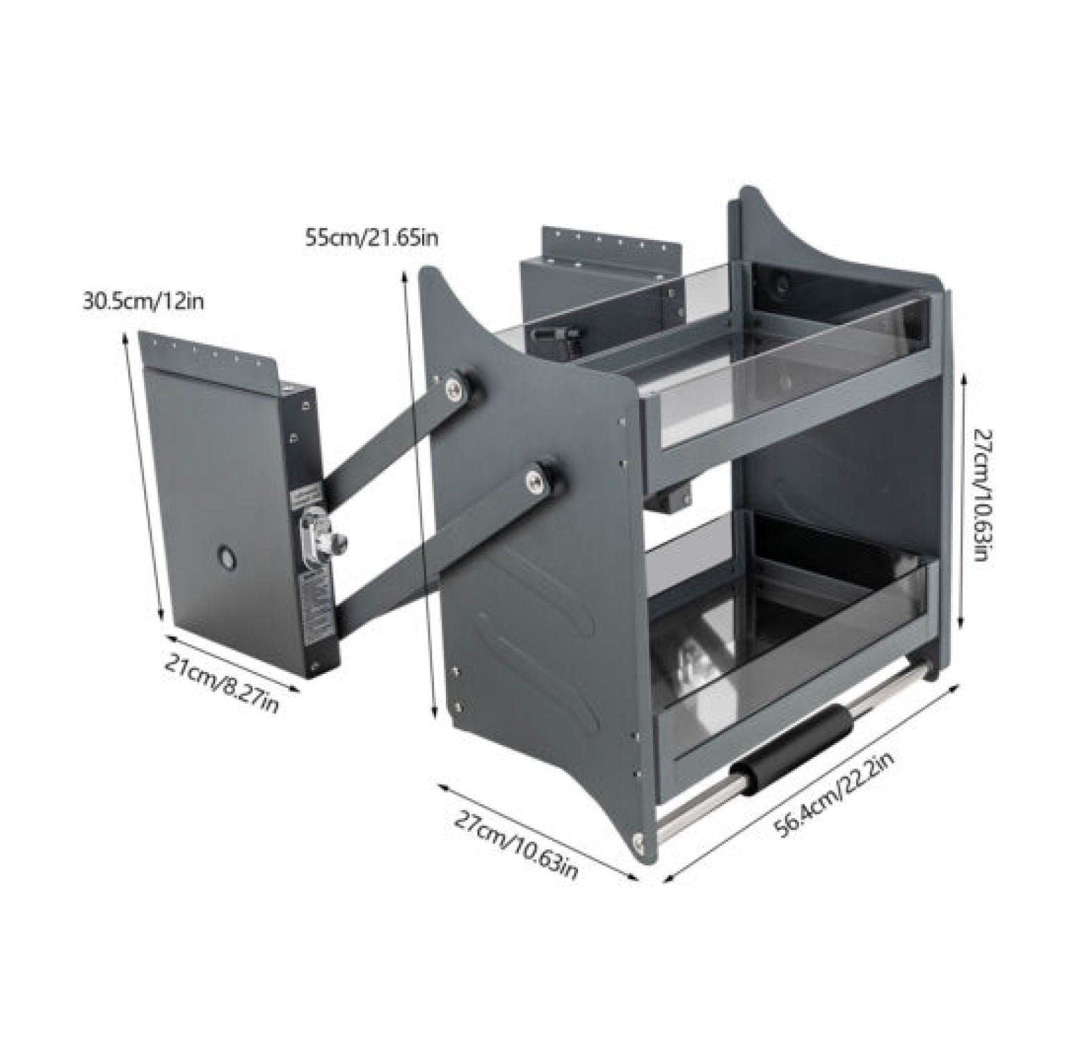 Rongfun Pull-Out Cabinet Shelf Drop Down Shelf Pull-Down Lift for ...