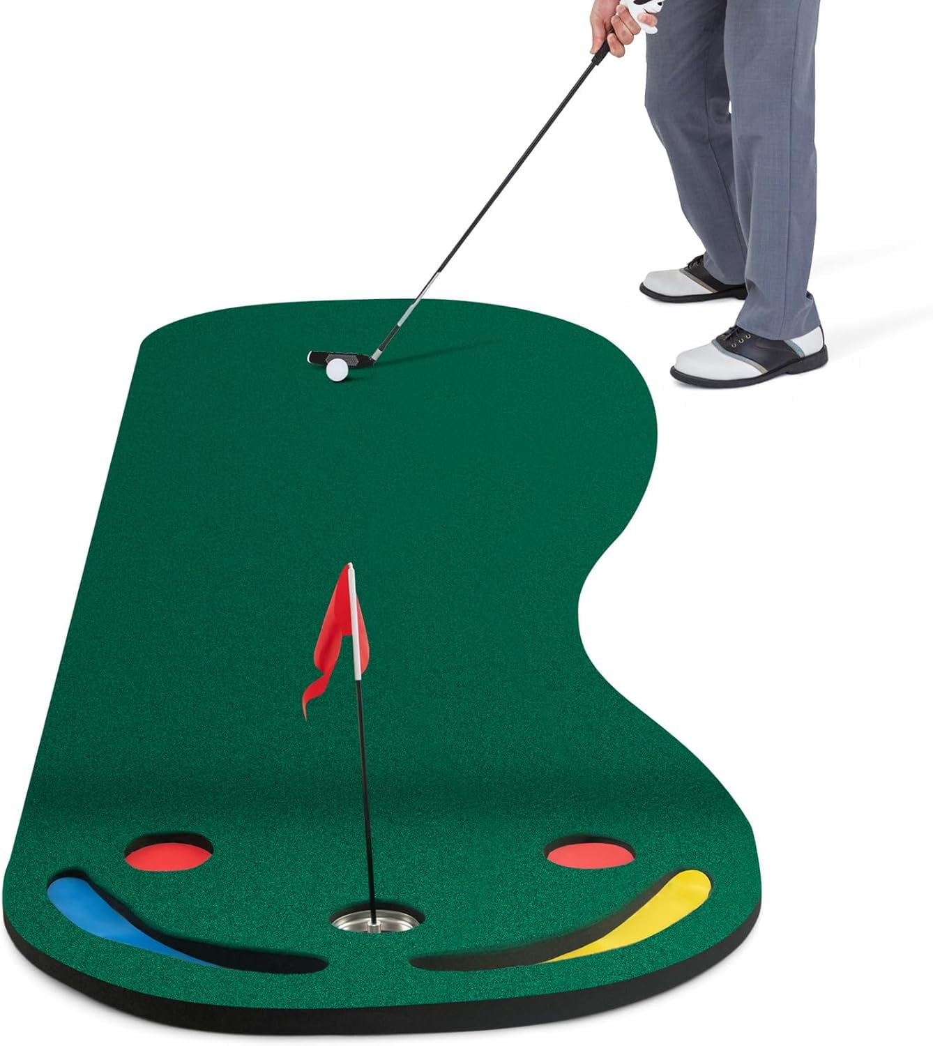 Rongfun Putting Green, 10 x 3 ft Par Three Putting Mat Set with 3 ...