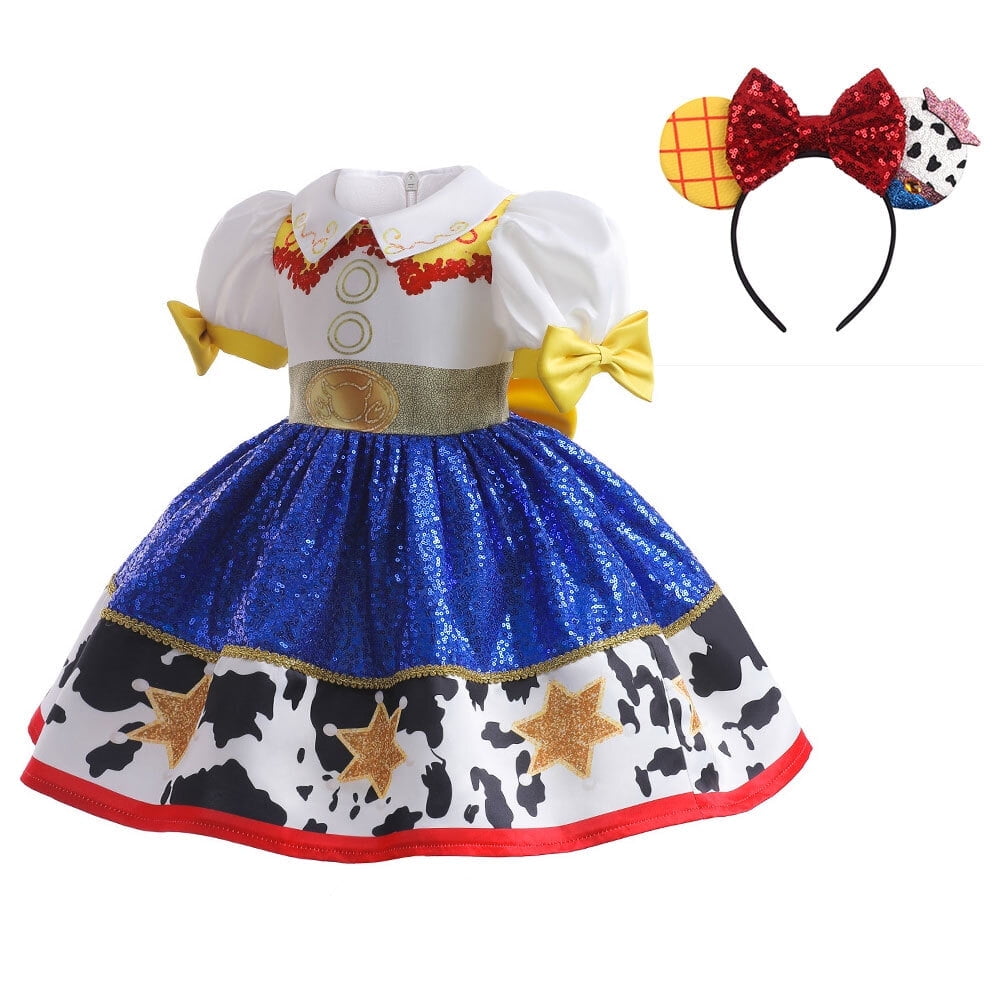 Rongking Toddler Girls Jessie Princess Dress Cowgirl Costume Halloween ...