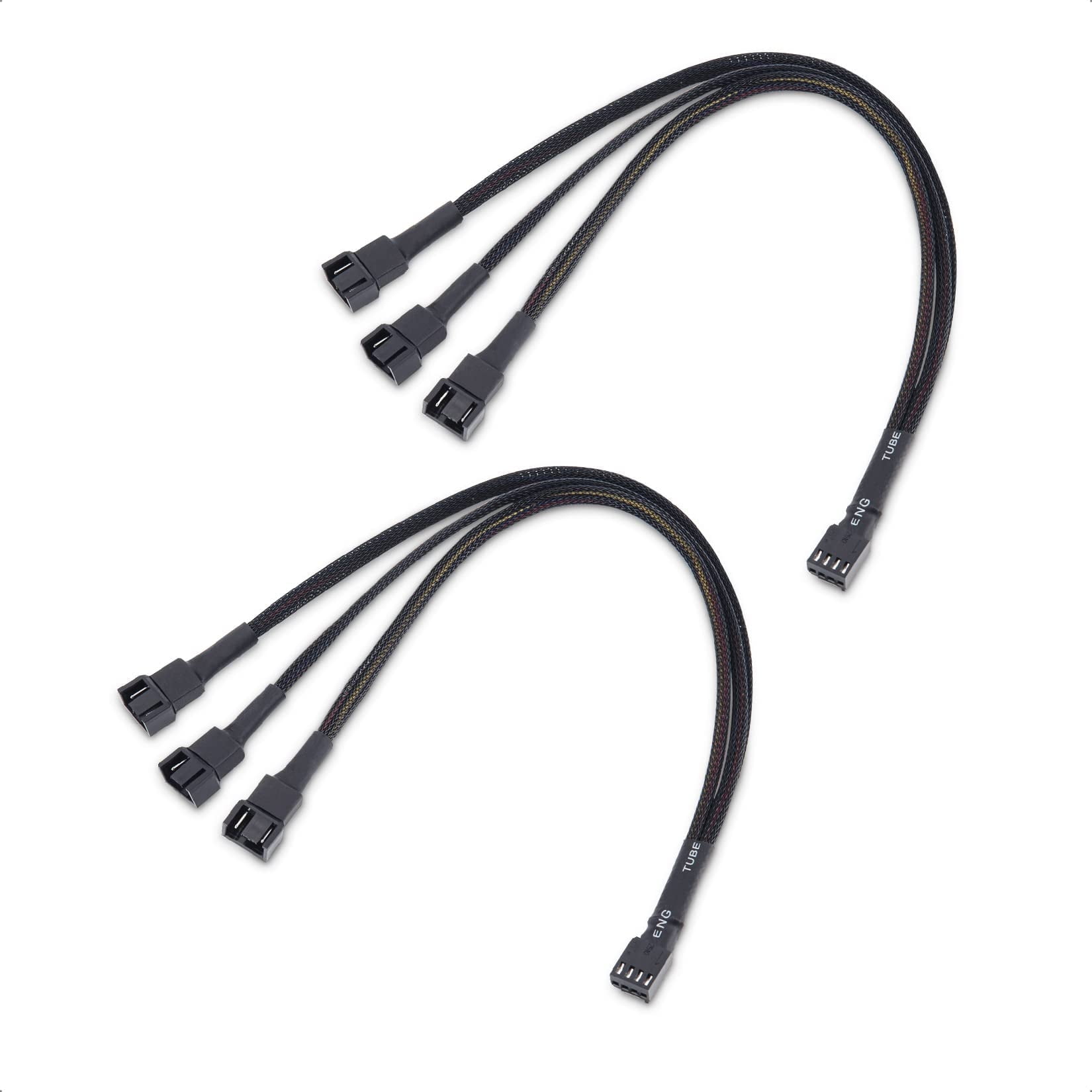 Rongsi 3-Way 4-Pin PWM Fan Splitter Cable, 2-Pack, 12 inches, for PC ...