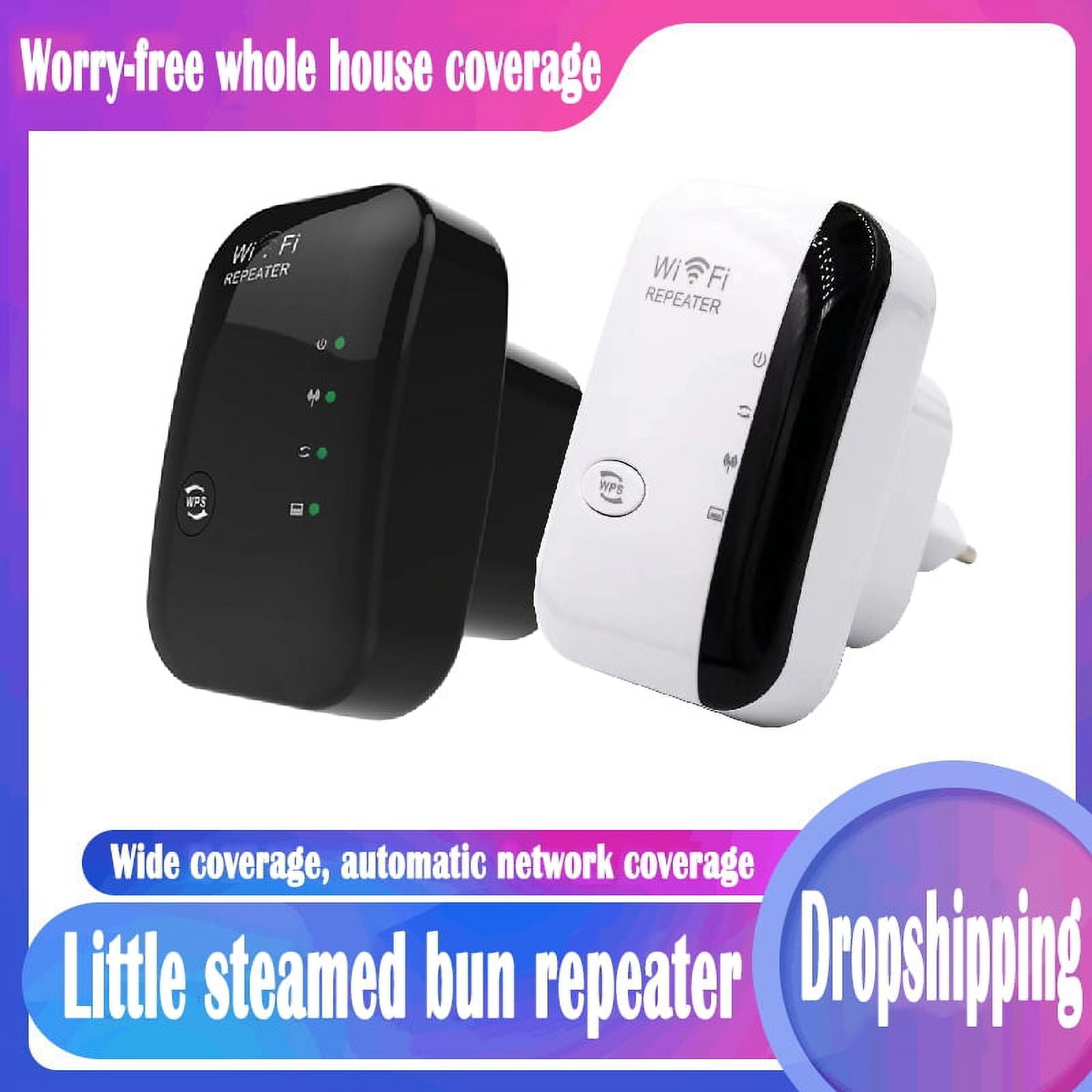 Rongsi 2-Pack (Black and White) WiFi Extender, 2023 Latest Generation ...