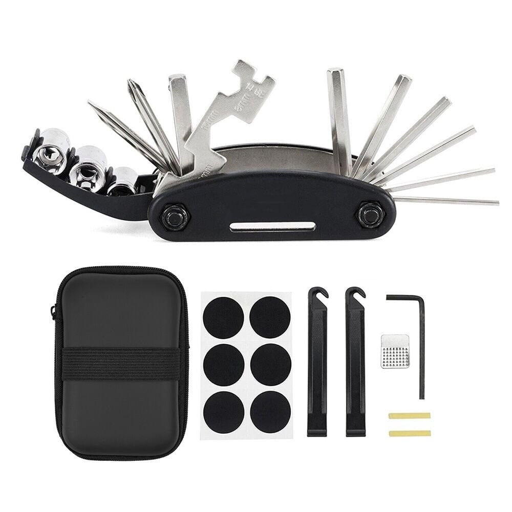 Rongsi 16 in 1 Bike Repair Kit, Multitool, Hex Key, Tire Lever & Patch ...