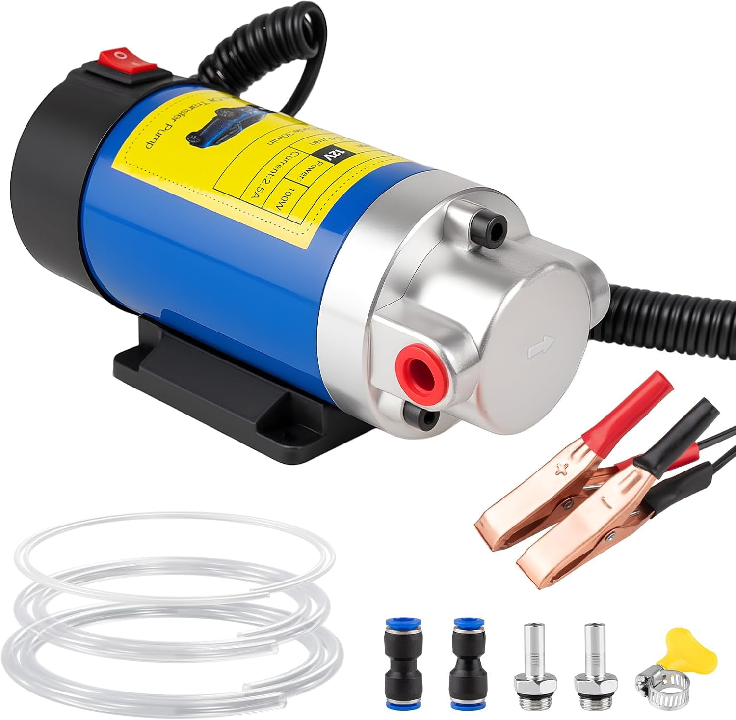 Rongsi Oil Extractor Pump,12V 100W, Engine Oil Pump for Oil Change ...