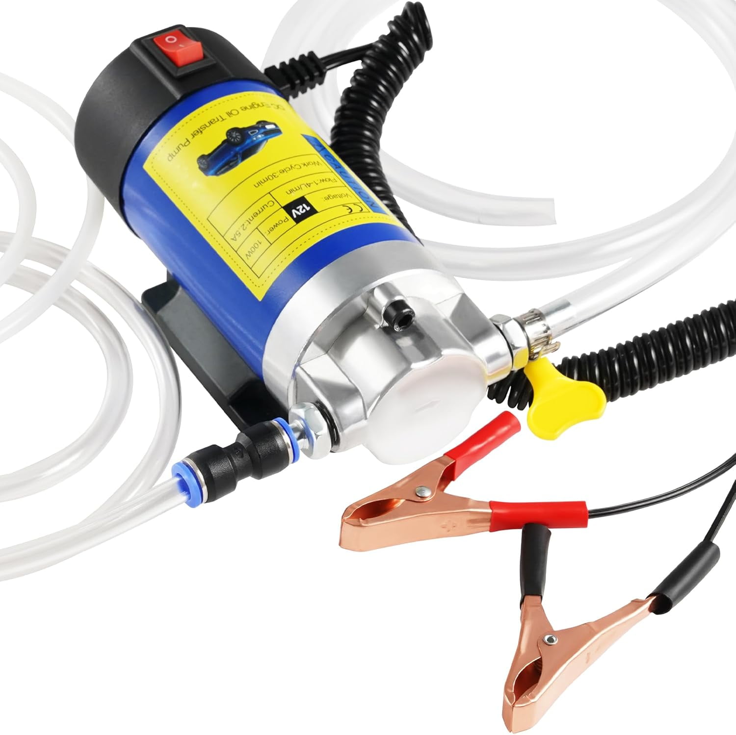 Rongsi Oil Extractor Pump,12V 100W, Engine Oil Pump for Oil Change ...