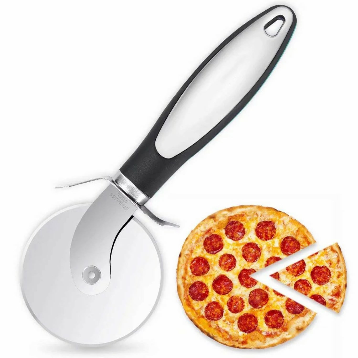 Rongsi Pizza Cutter - Stainless Steel Pizza Cutter Wheel, Super Sharp ...