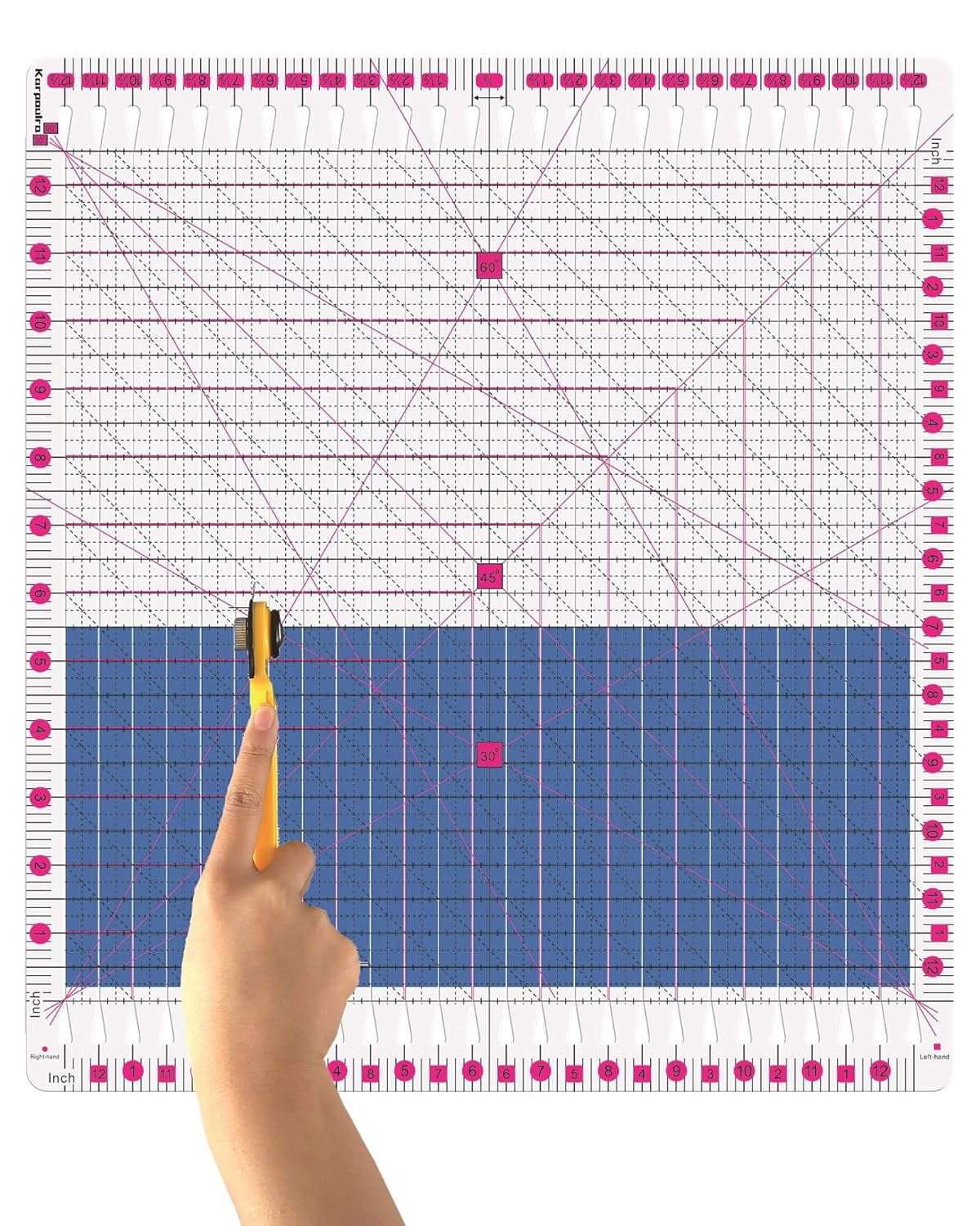 Rongsi Quilting Ruler- 12.5 * 12.5" Slotted Rulers for Quilting and ...