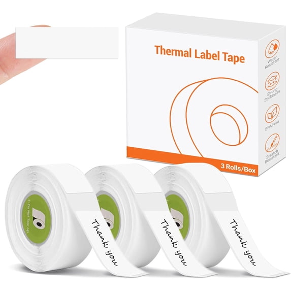 Rongta R5 Laminated Thermal Label Tape Replacement, 14mm x 40mm, White ...