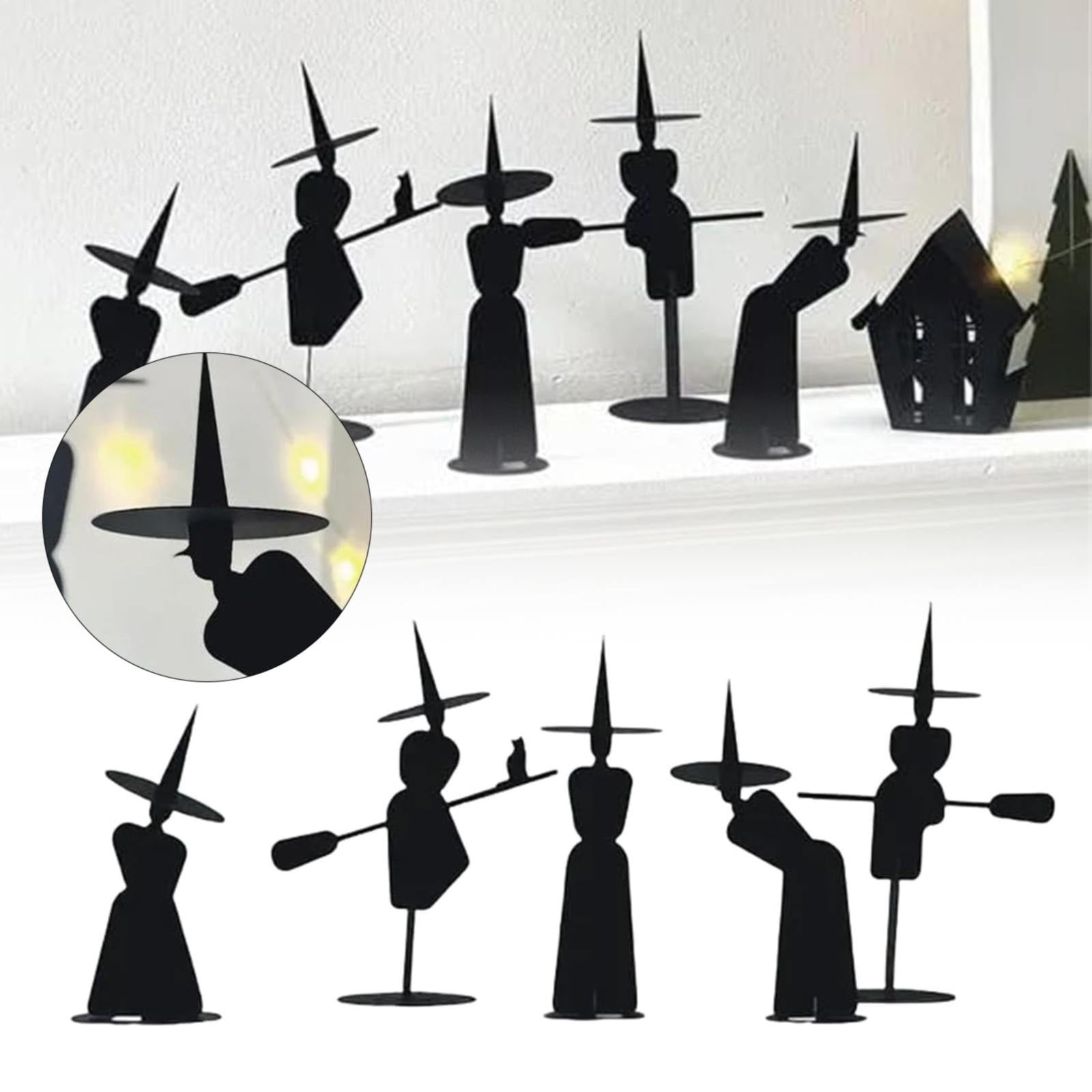 Rongxk Halloween Decor Figurines Statue Black Metal Creepy Witch ...
