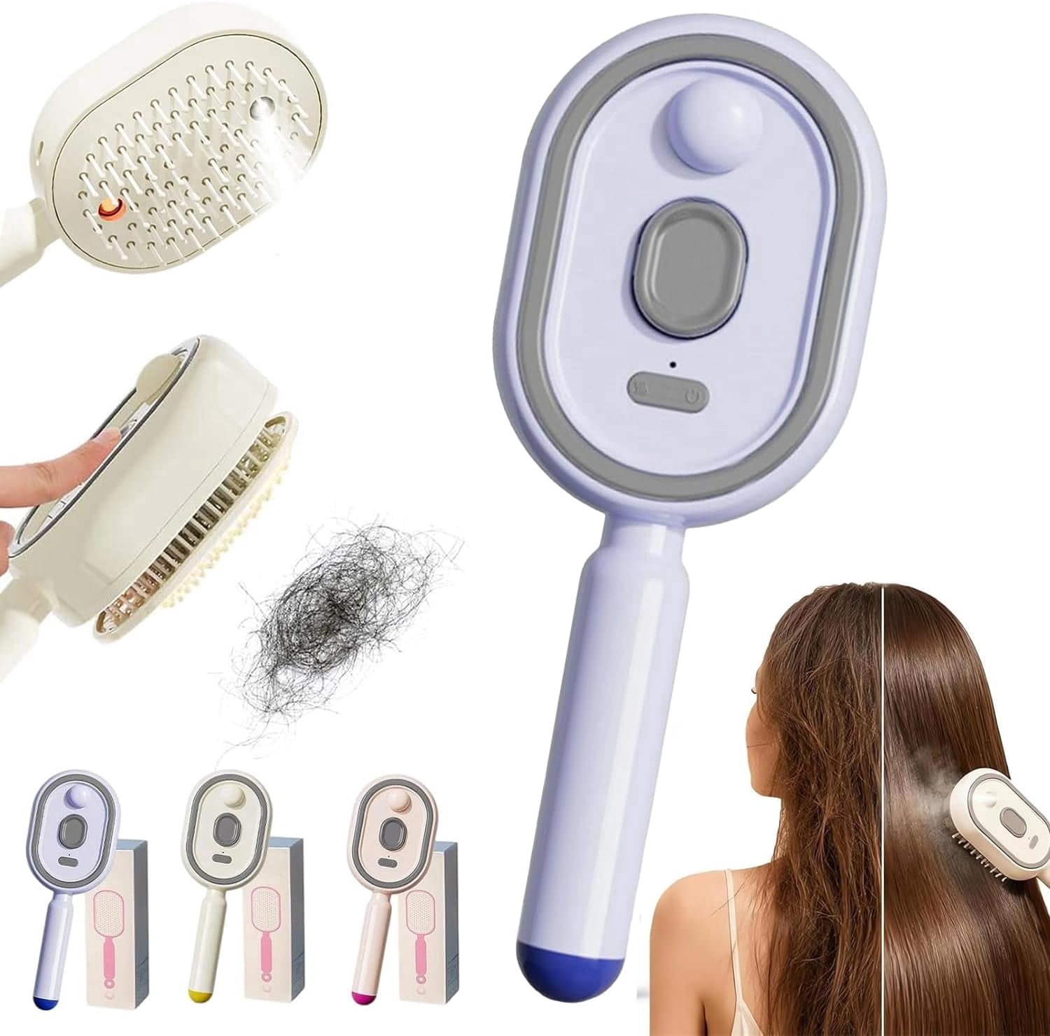 Rongyun Electric Spray Air Cushions Comb, 2-In-1 Misting Hair Brush ...