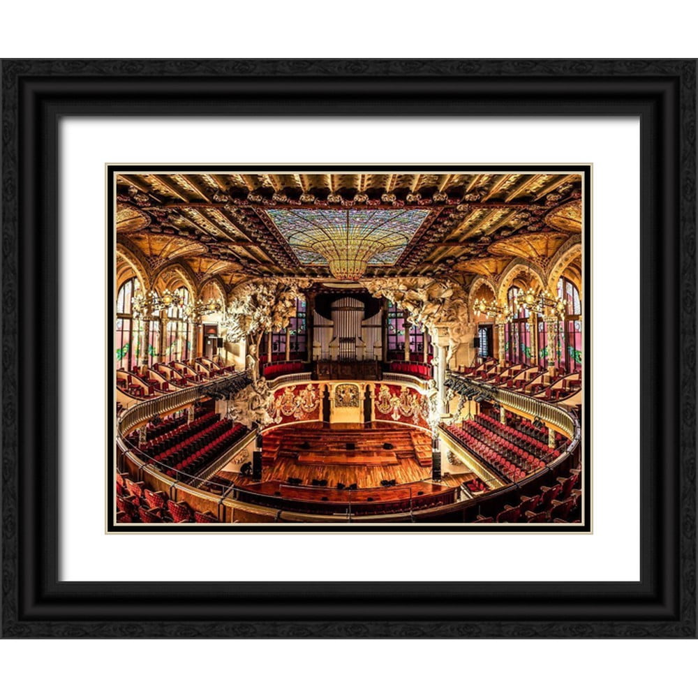 Ronin 14x12 Black Ornate Wood Framed with Double Matting Museum Art ...