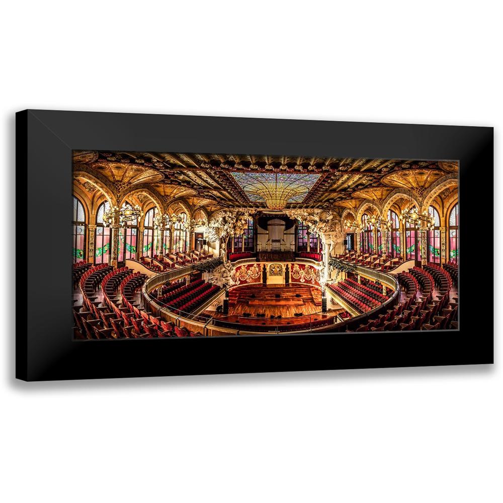 Ronin 24x14 Black Modern Framed Museum Art Print Titled - Opera Room V ...