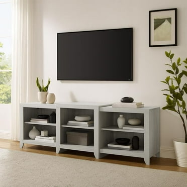 Walker Edison 70” Classic Modern TV Stand for TVs up 75”, Dark Walnut ...