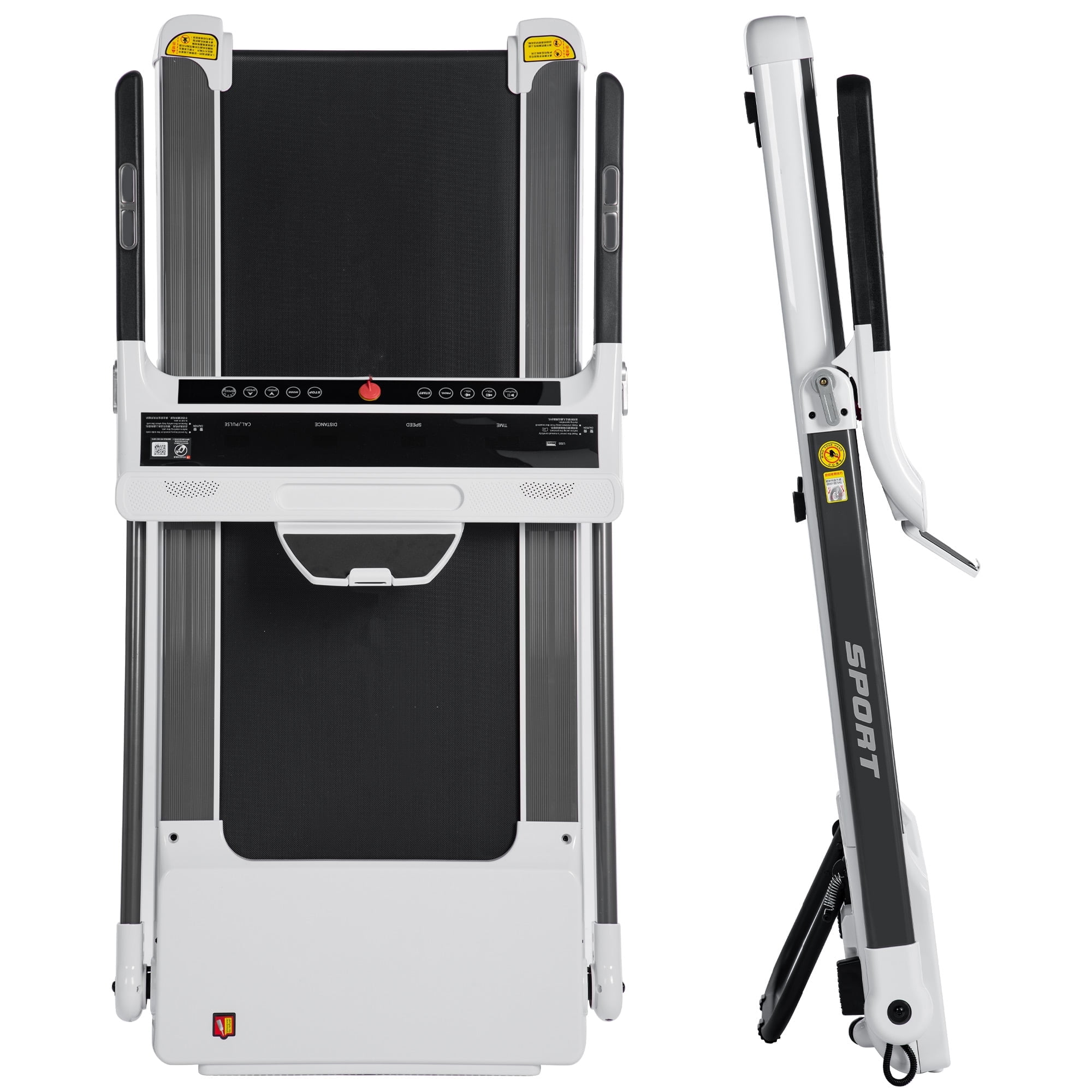 Roninkier Folding Electric 3.5HP Treadmill with Incline ，9MPH Fast ...