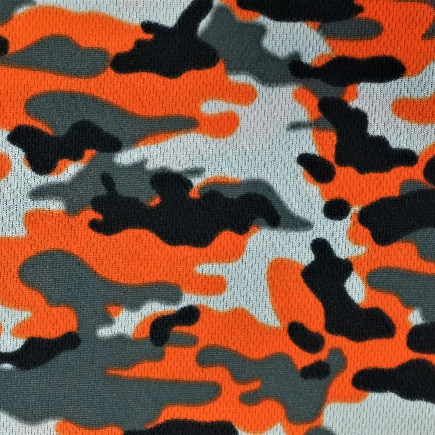 Ronit Textile Orange Dimple Mesh Jersey Camouflage Print by Yard (36 ...