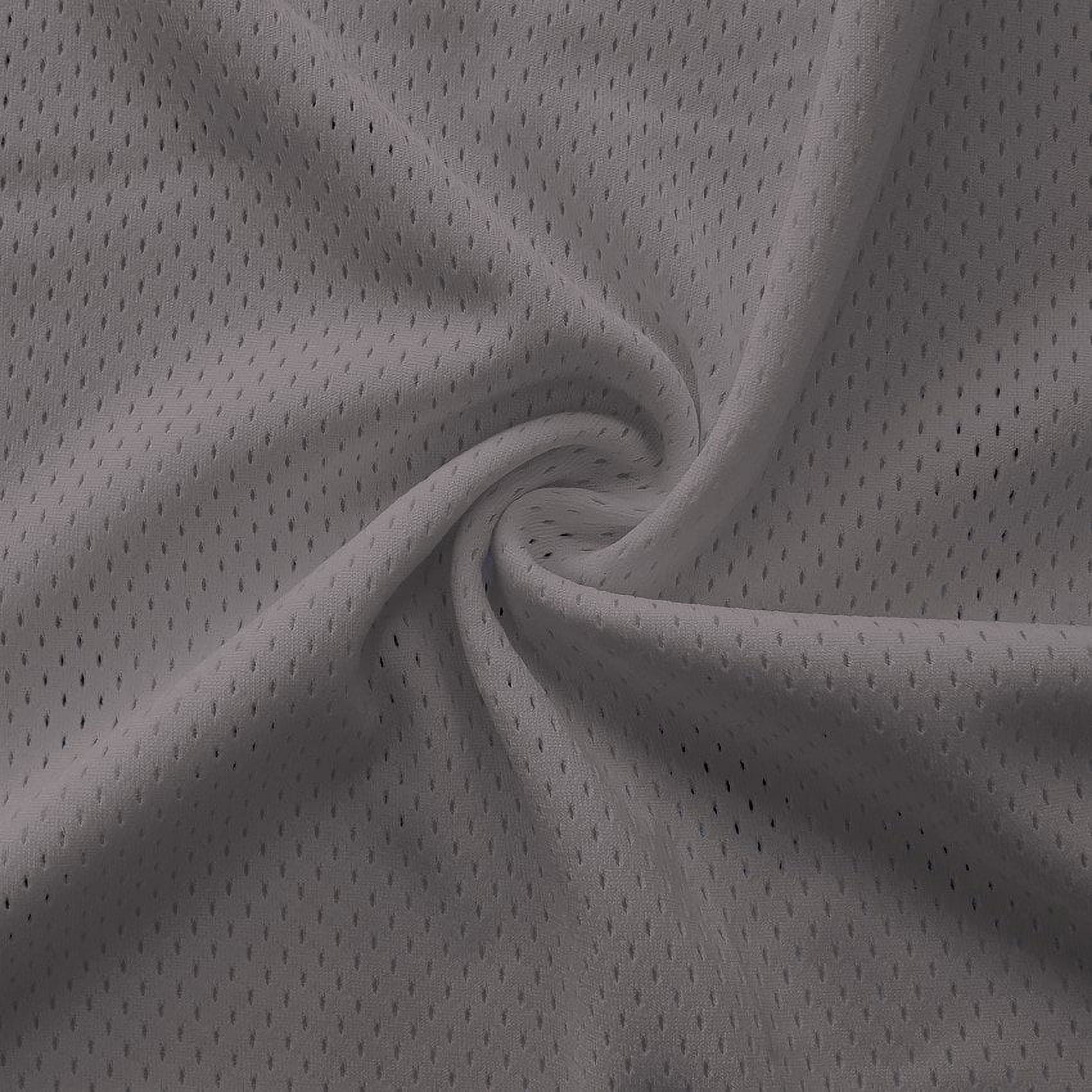 Ronit Textile Silver Athletic Heavy Pro Mesh Jersey (By The Yard) 100 ...