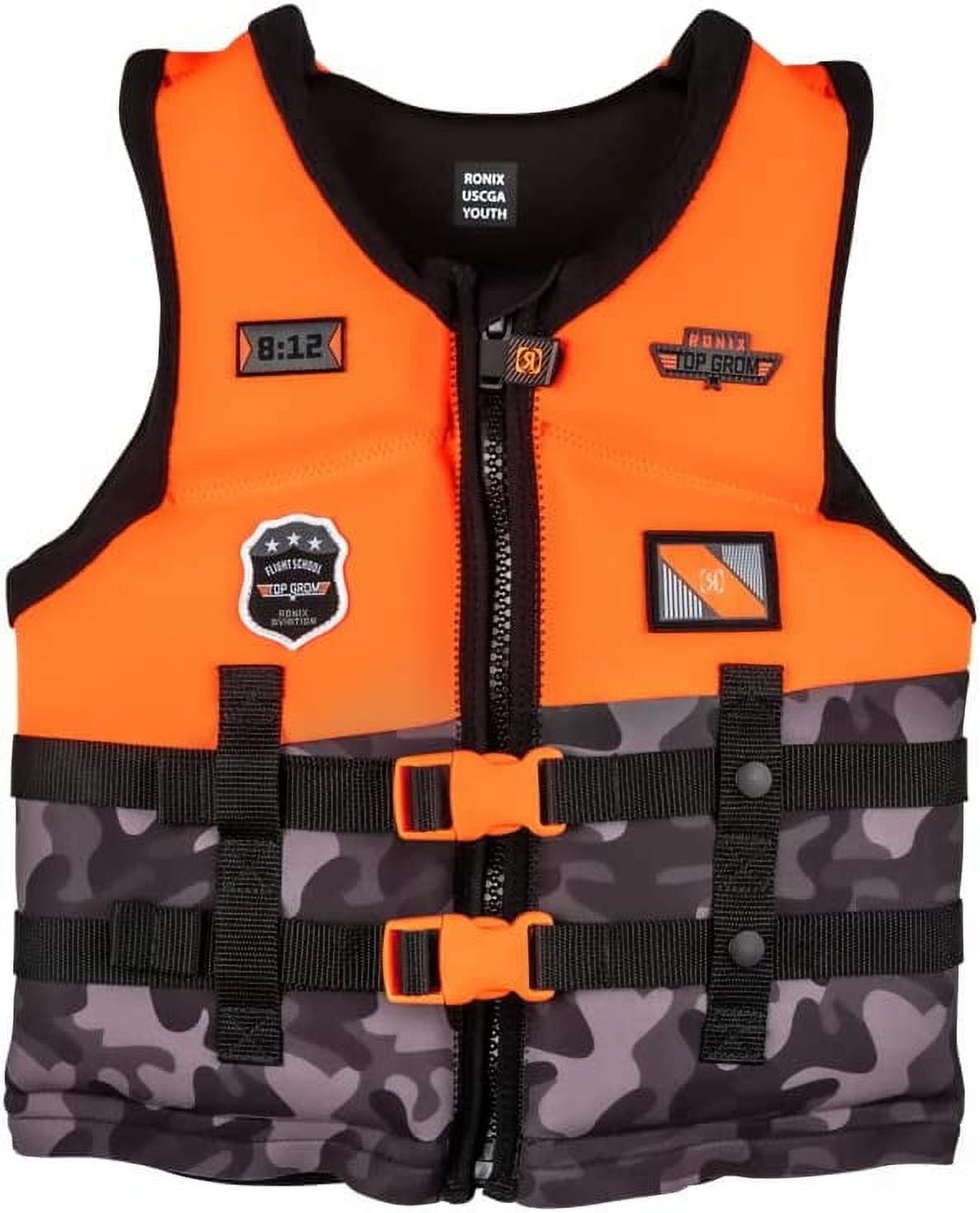 Ronix Top Grom - Boy's CGA Life Vest, Blue Camo - Walmart.com