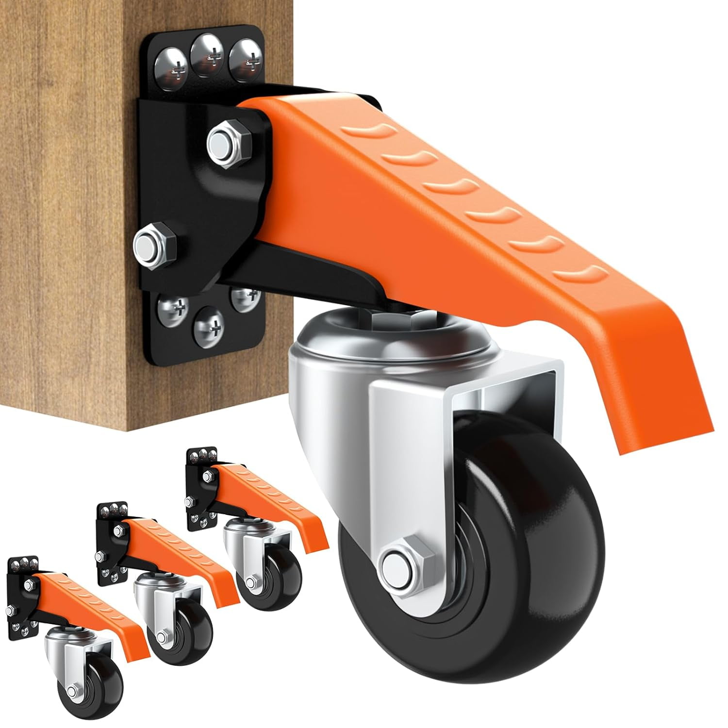 Ronlap Workbench Casters Wheels Kit 920 Lbs Capacity, Retractable ...