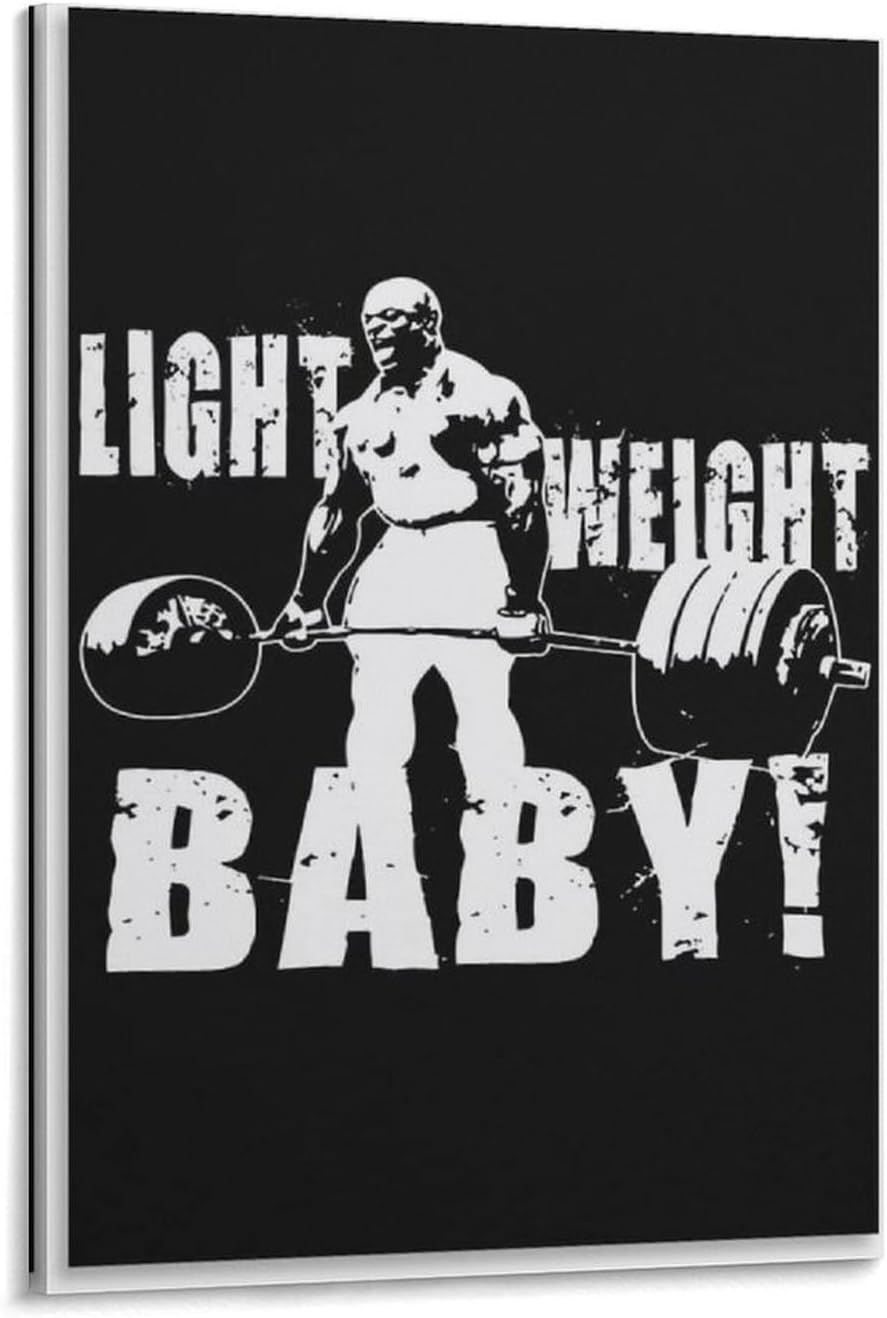 Ronnie Bodybuilder Light Weight Baby Motivational Canvas Poster Bedroom ...