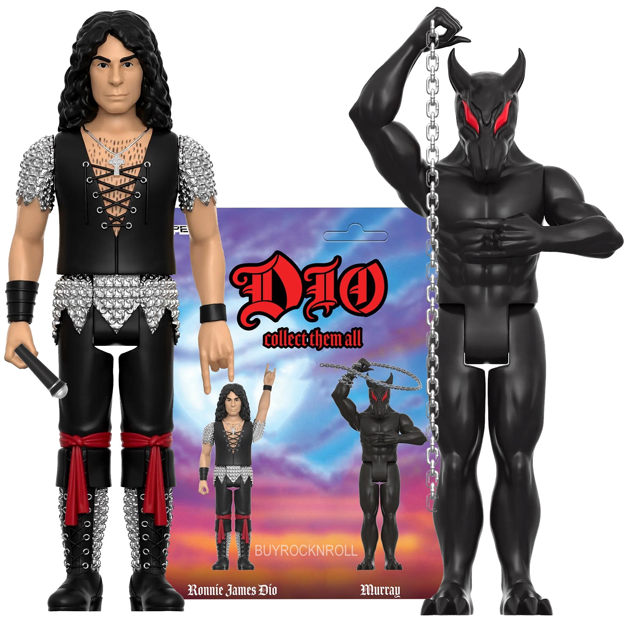 Ronnie James Dio 2023 Upunched Super7 Reaction Ronnie & Murray Figure ...