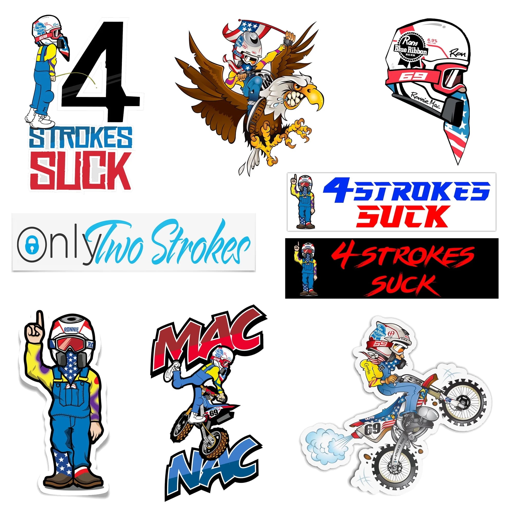 Ronnie Mac Character 9 Sticker Pack - Walmart.com