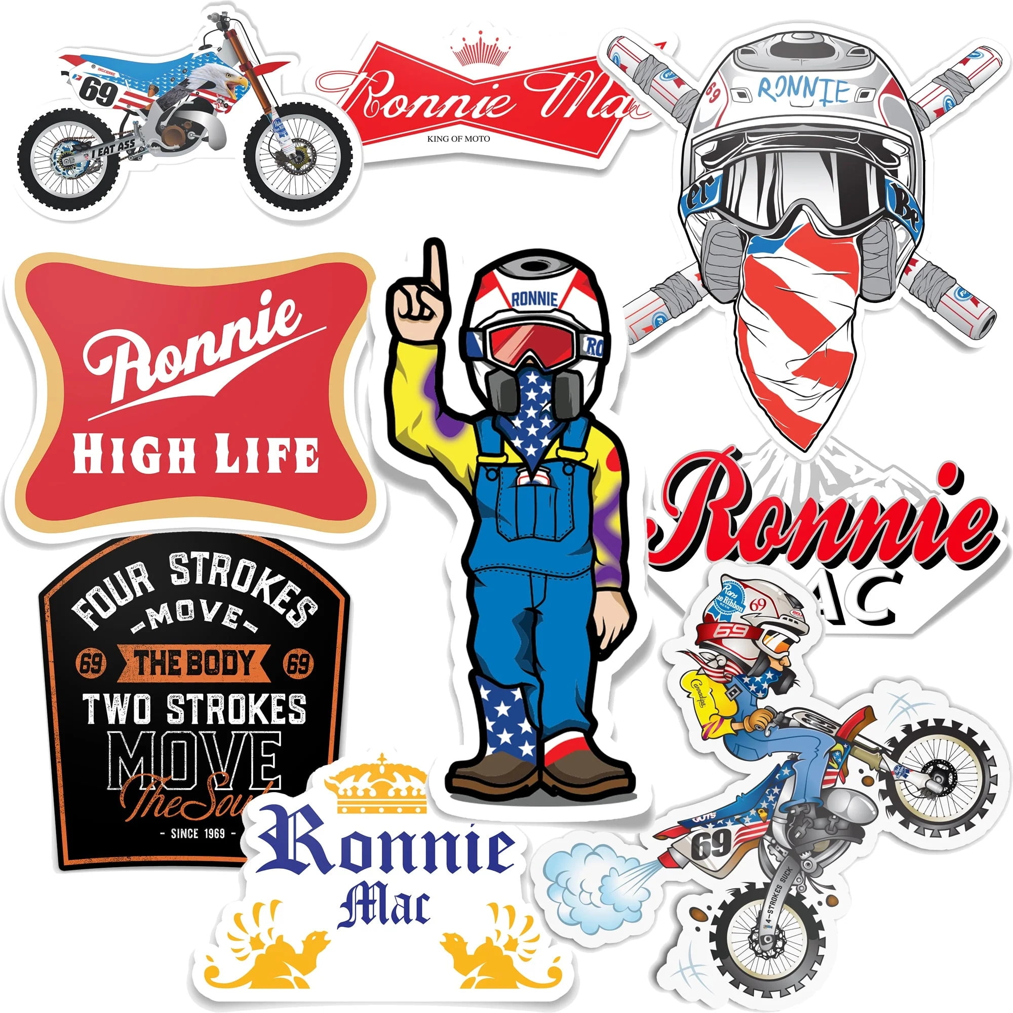 Ronnie Mac Xtreme 9 Sticker Pack - Walmart.com