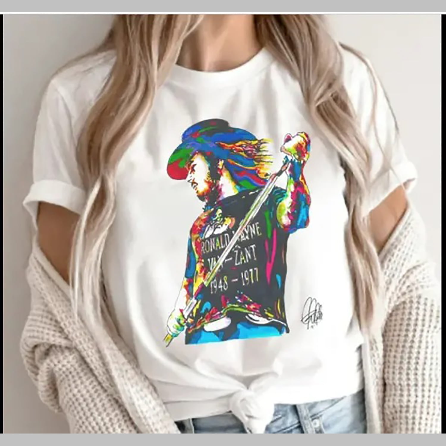 Ronnie Van Zant T Shirt Father Day Graphic Art