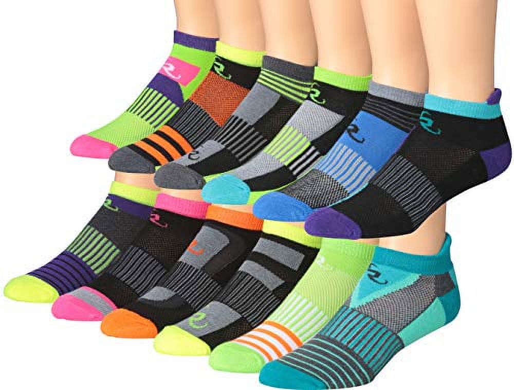 Ronnox Men's 12-Pairs Low Cut Running & Athletic Performance Socks ...