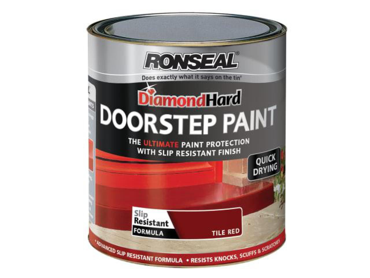 Ronseal - Diamond Hard Doorstep Paint Red 250ml - Walmart.com