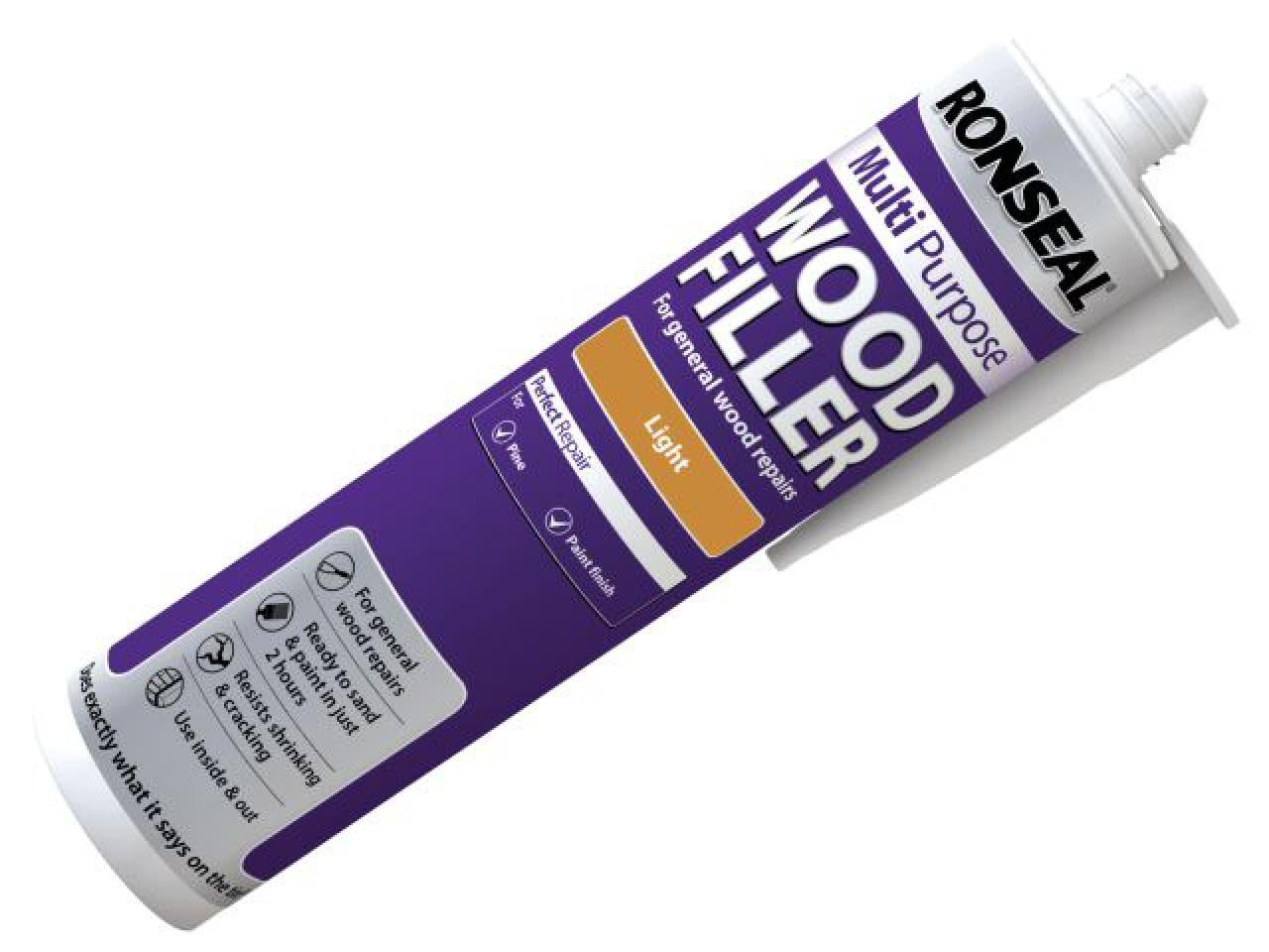 Ronseal - Multipurpose Wood Filler Cartridge Light 310ml - Walmart.com
