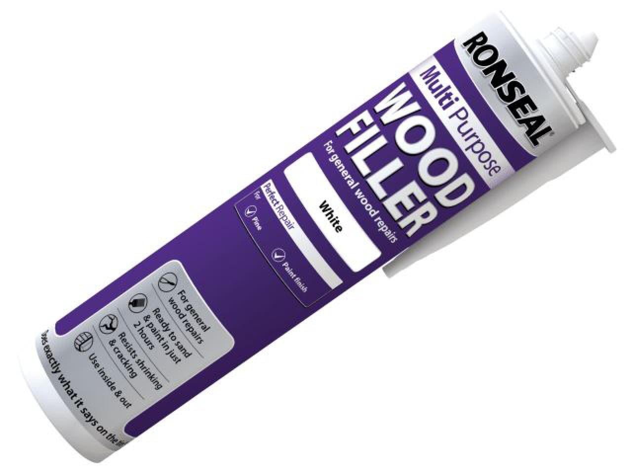 Ronseal 310ml Multipurpose Wood Filler for Gaps & Cracks - White ...