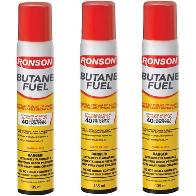 Ronson Multi-Fill Ultra Butane Fuel 135ML, Low Contaminants, Universal ...