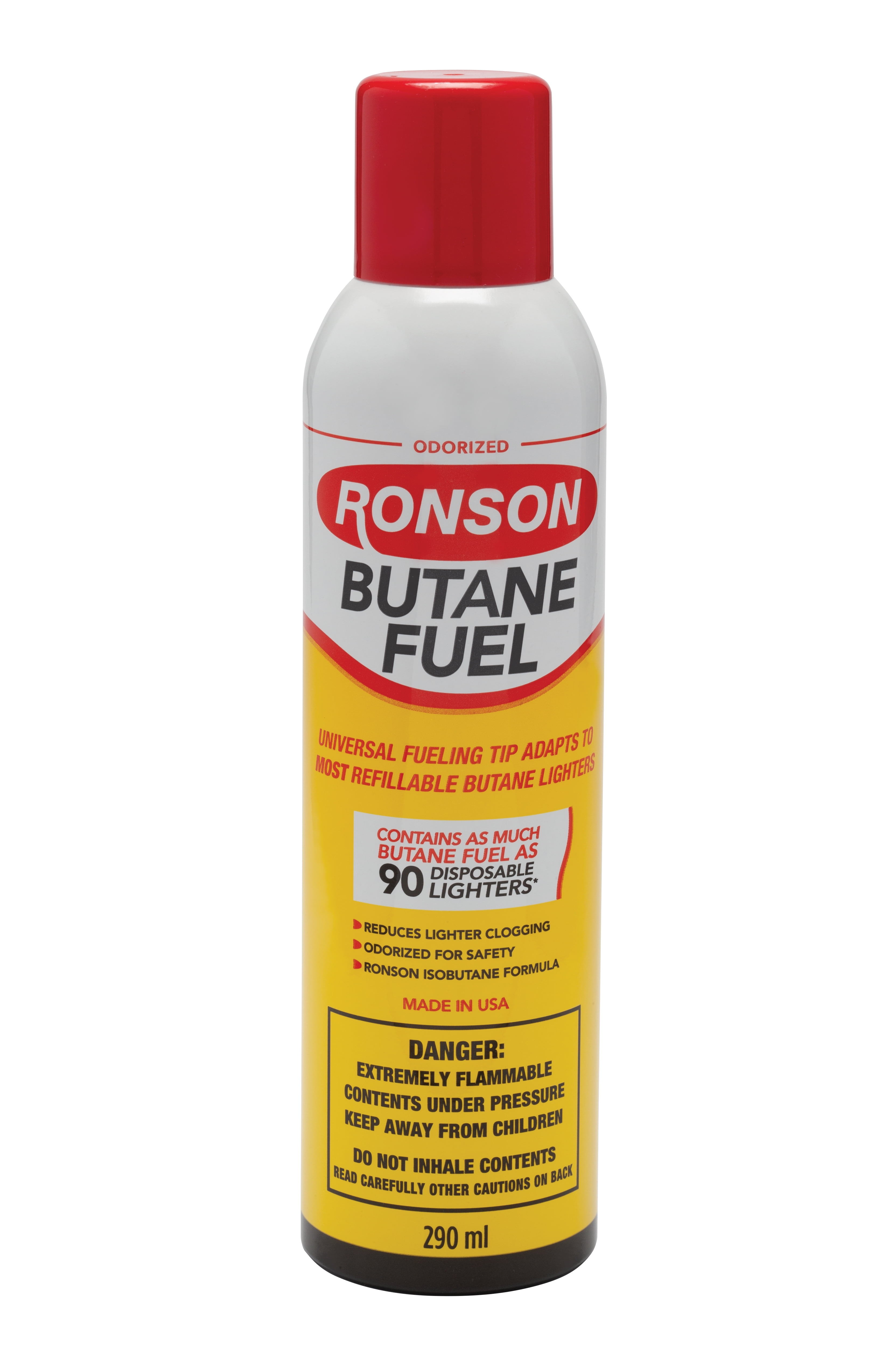 Ronson 290ml Odorized Butane Fuel for Refill of Candle, Multipurpose, and Pocket Lighters ...