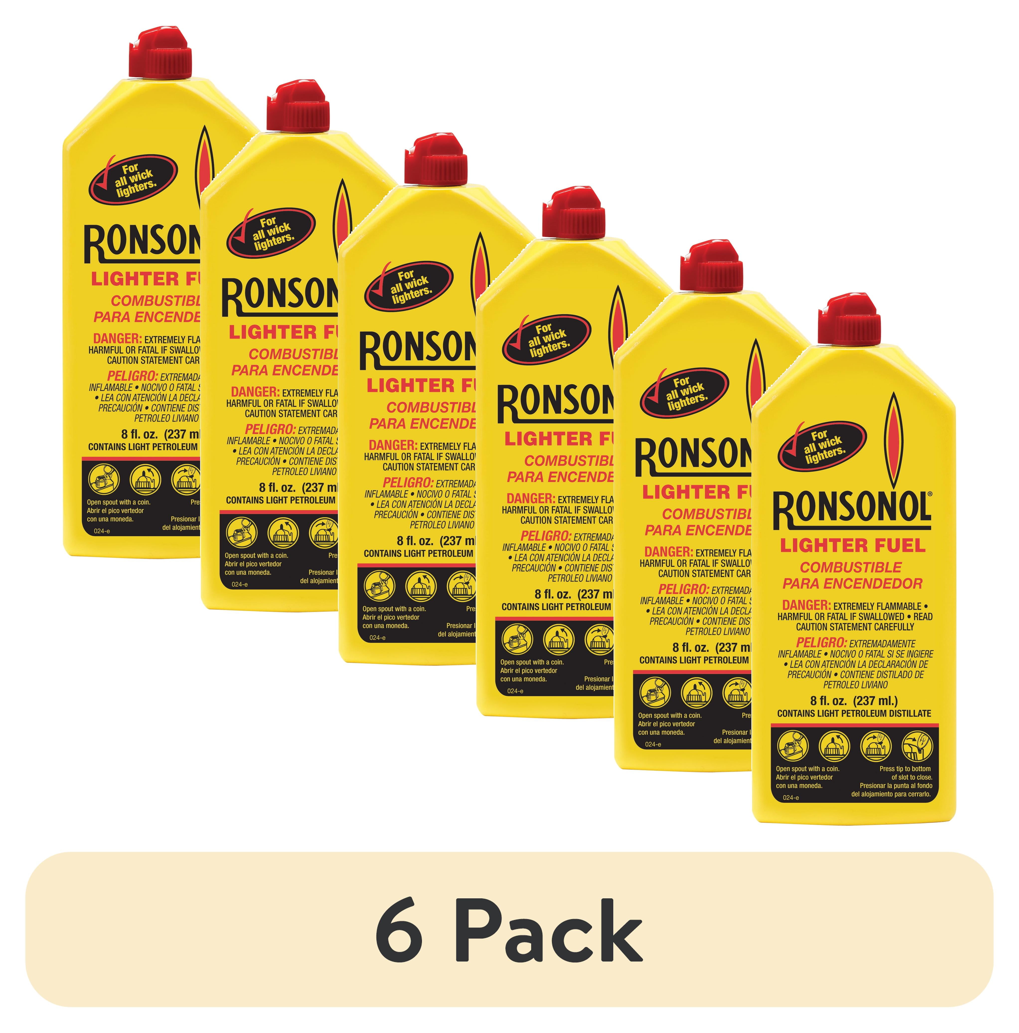 6 pack Ronson 8 oz. Lighter Fluid