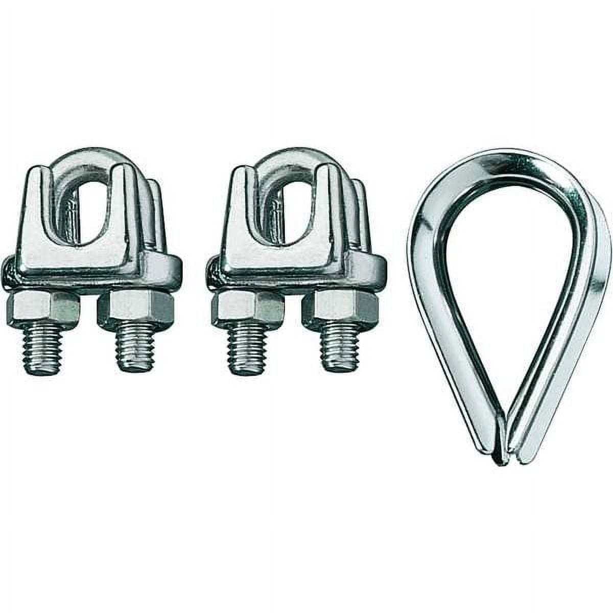 Ronstan Wire Rope U-Bolt Clip and Thimble Kit ID003404-04 - Walmart.com